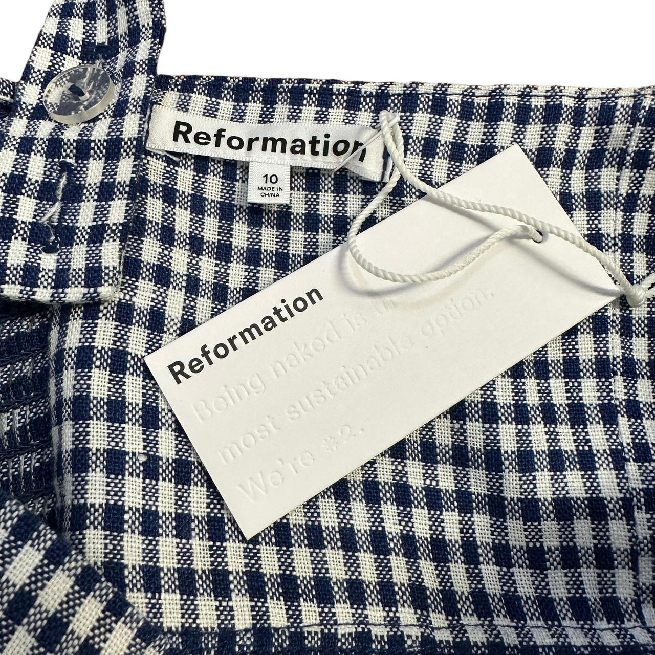 New with tags Reformation Noel Gingham Linen... - Depop