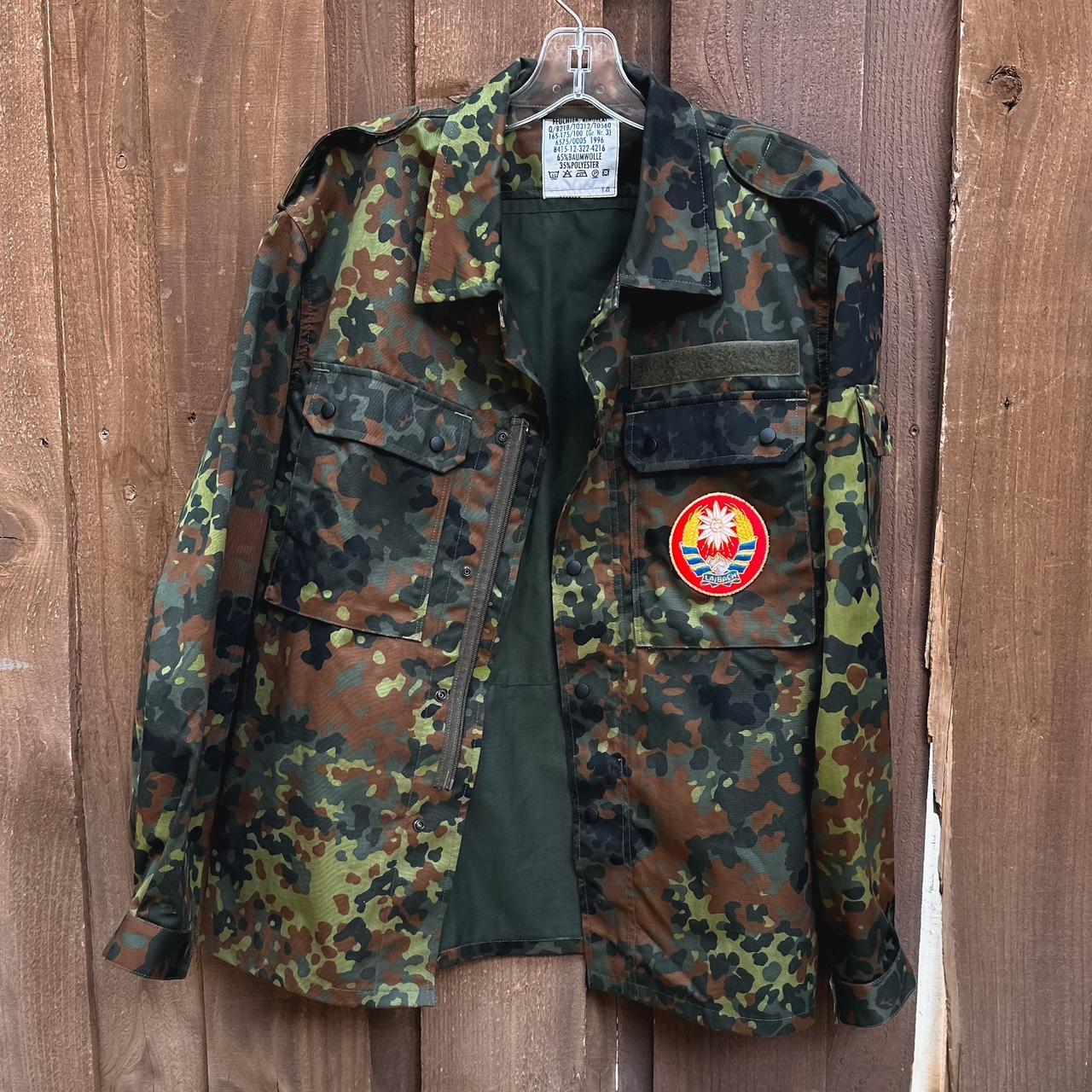 Authentic German flecktarn field shirt, with... - Depop