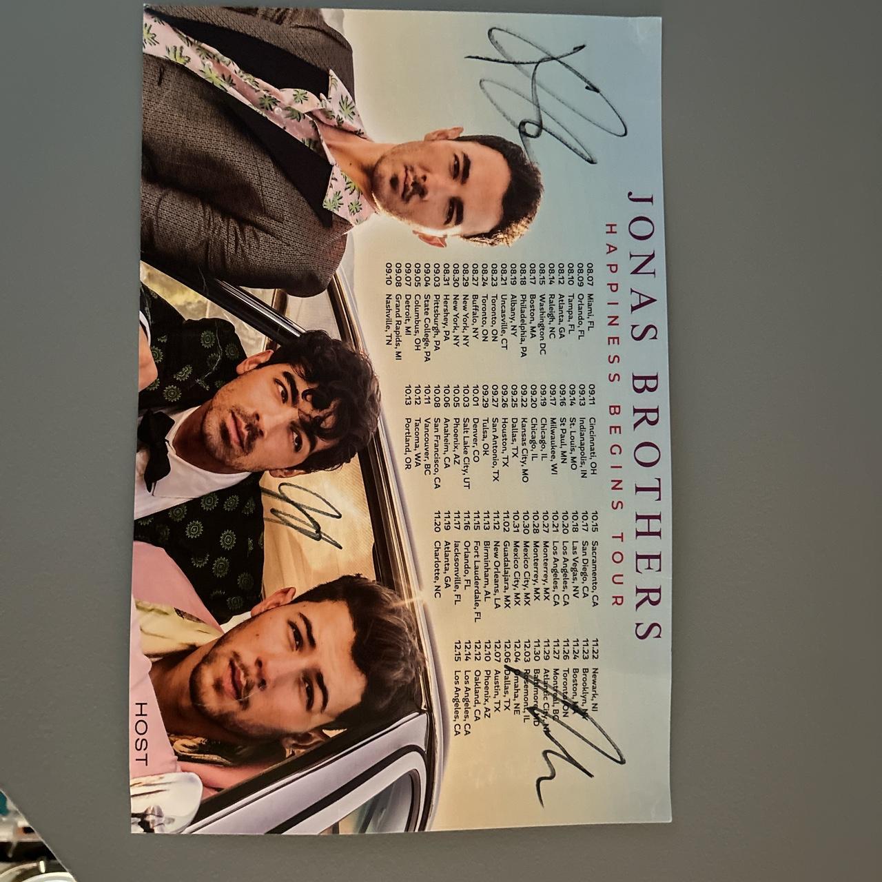 Autographed Jonas Brothers Happiness Begins tour... - Depop