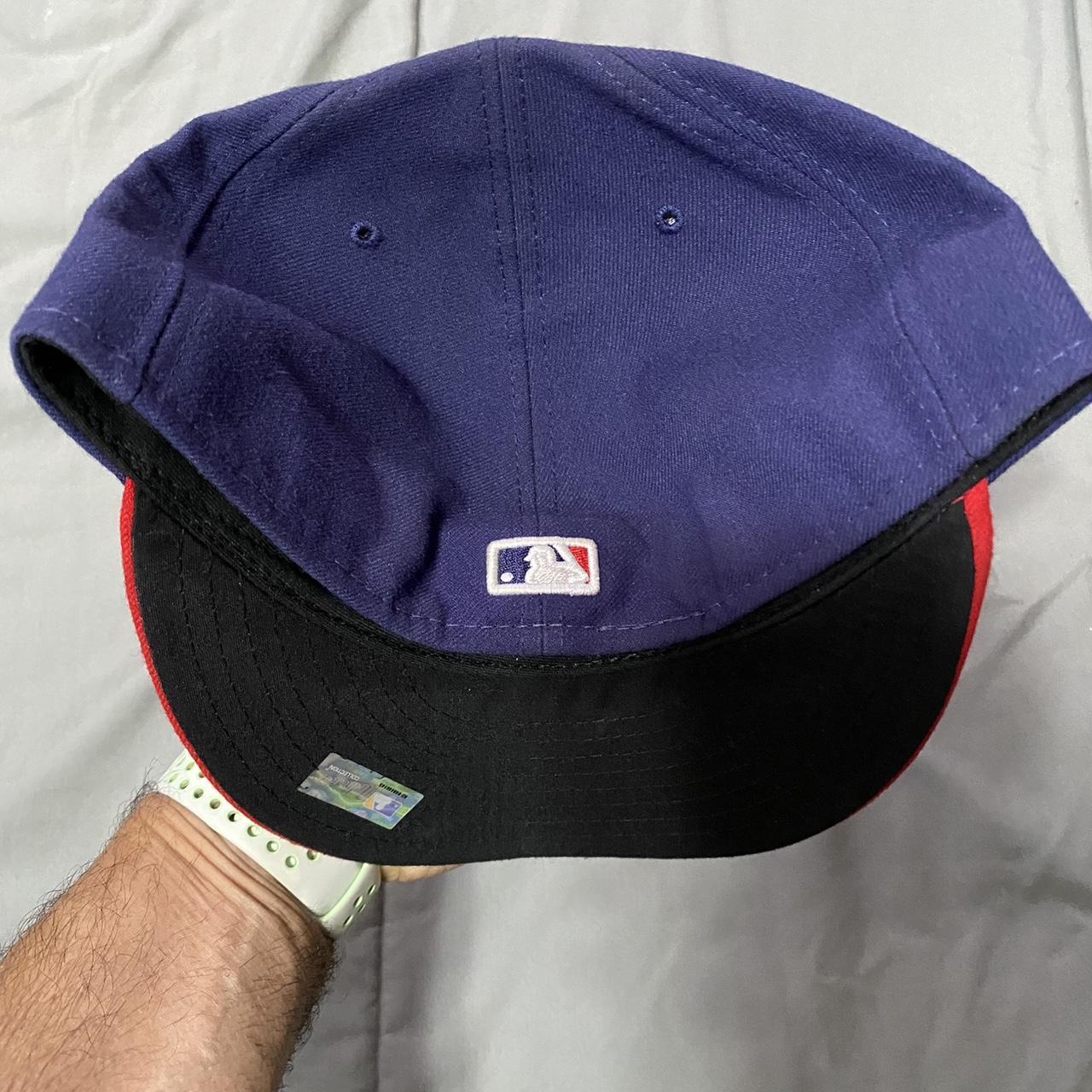 Band Cleveland Indians blue and red fitted cap #MLB... | Depop