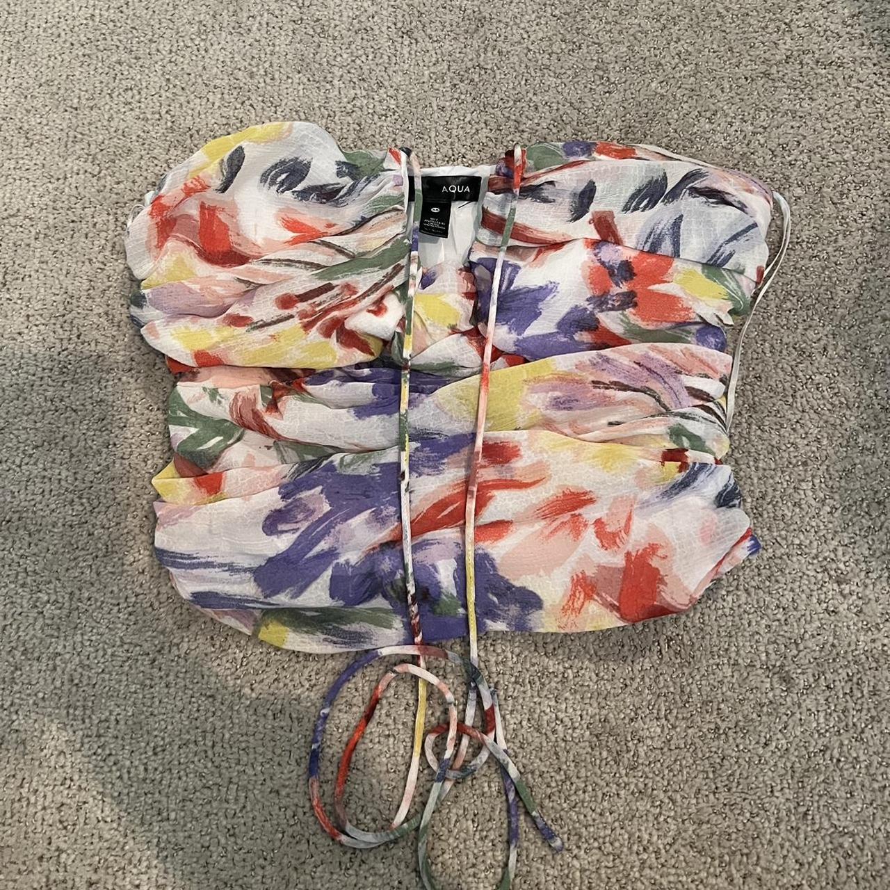 Multicolored Crop top from Aqua in XS 🤍 - Depop
