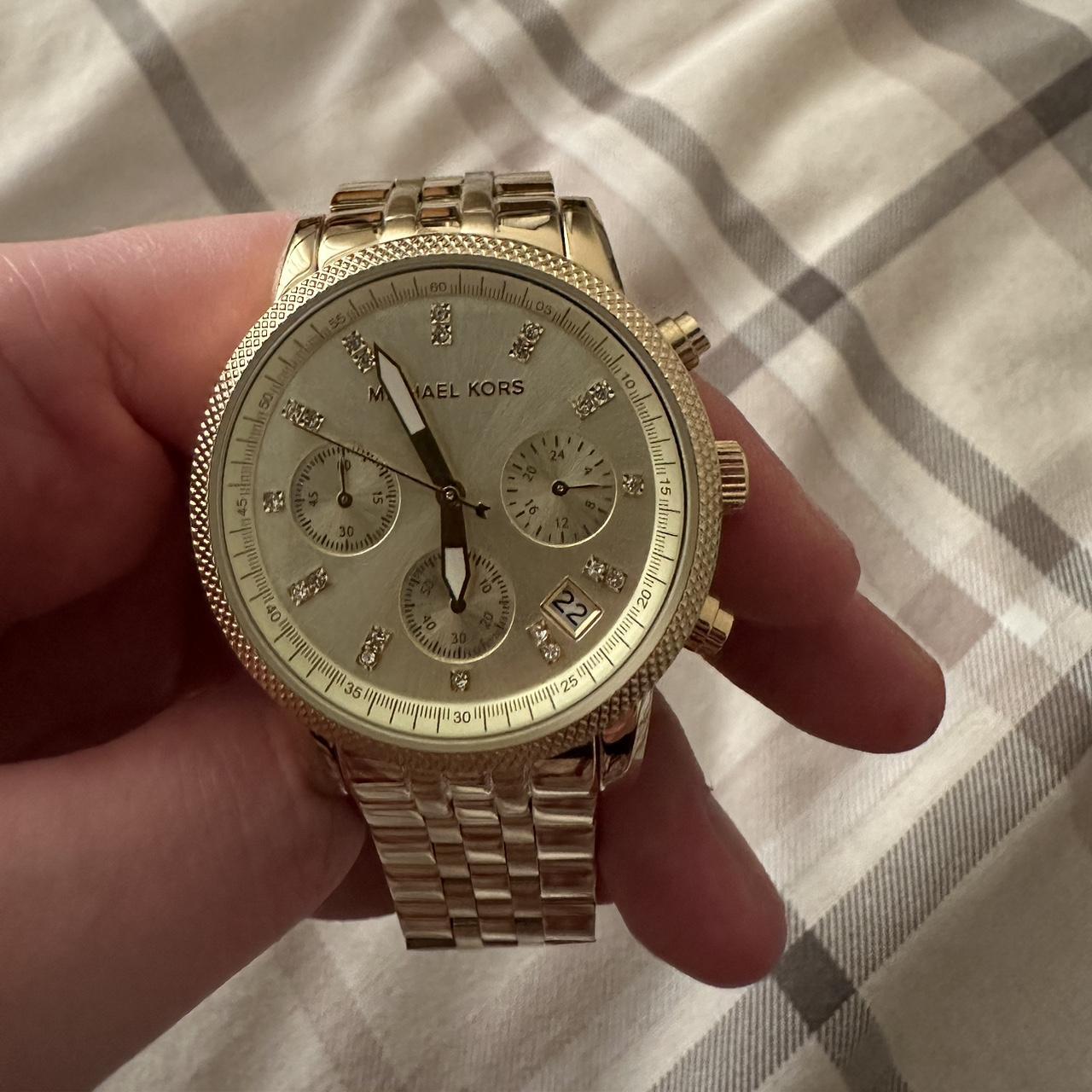 Michael Kors Women's Gold Watch | Depop