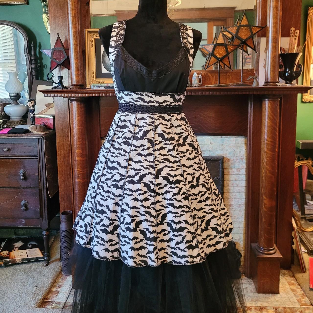 Shrine of Hollywood bat print dress. In good used... - Depop