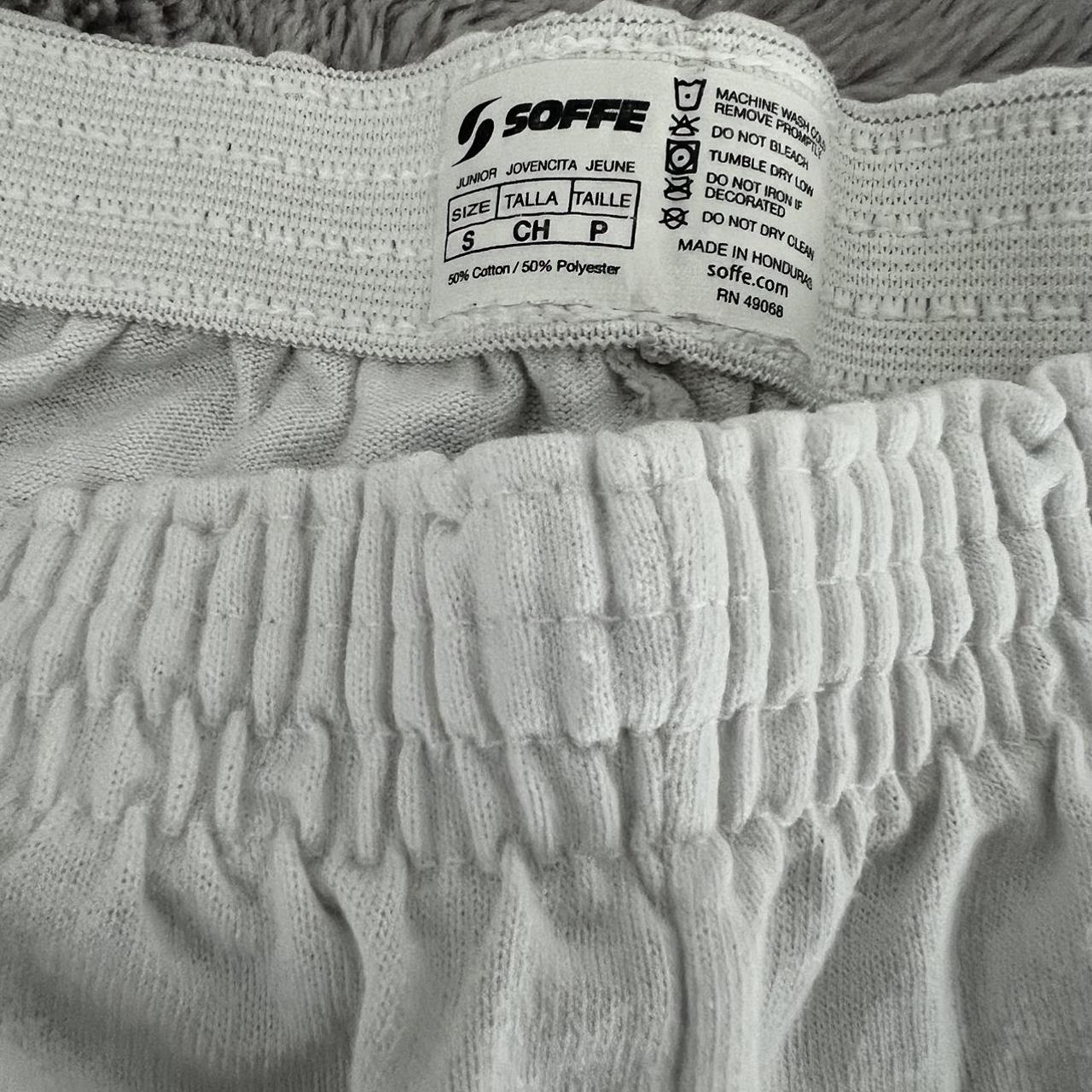 GRAY AND WHITE SOFFE SHORTS BUNDLE -two for price... - Depop