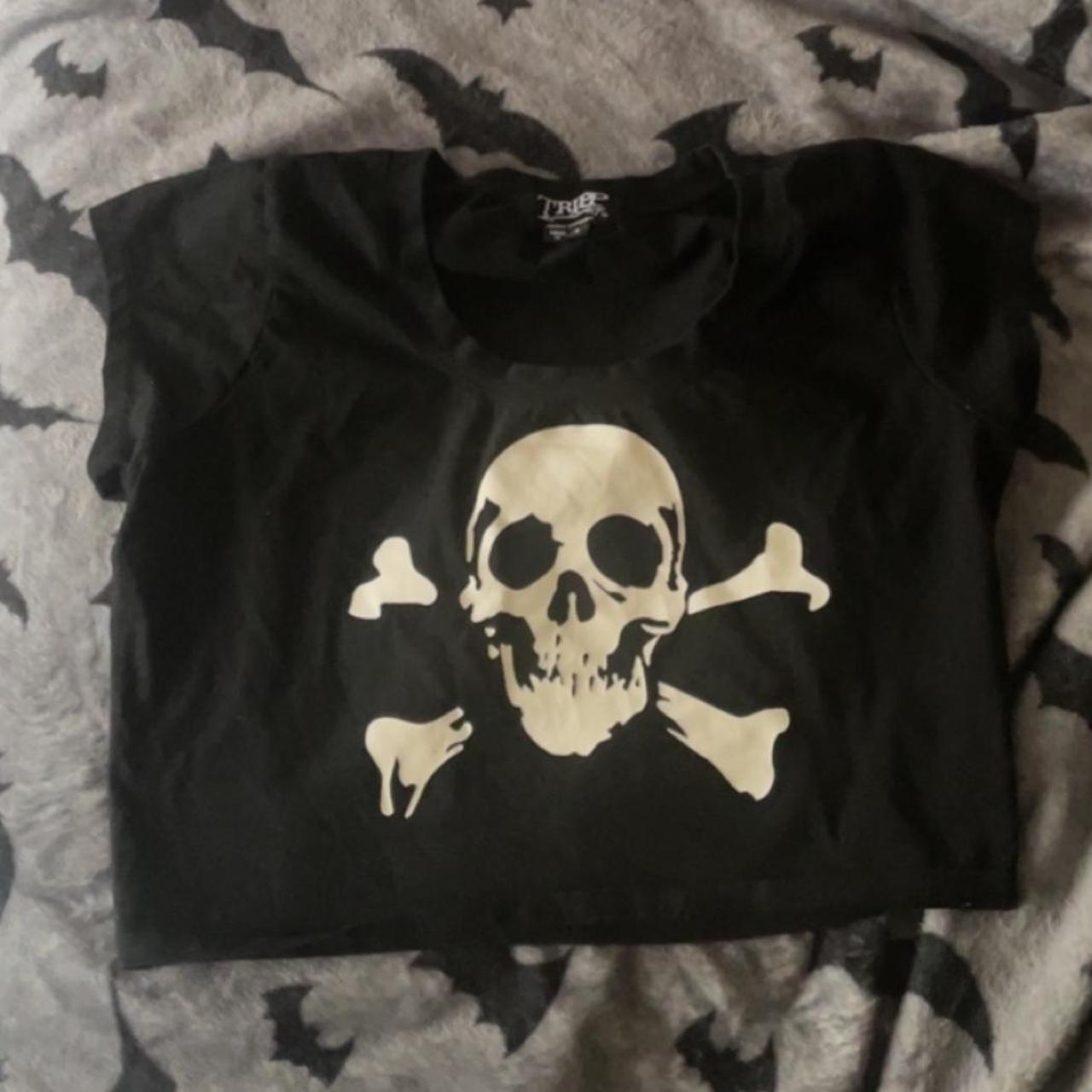 Tripp nyc skull tee, this top is not big chest... - Depop