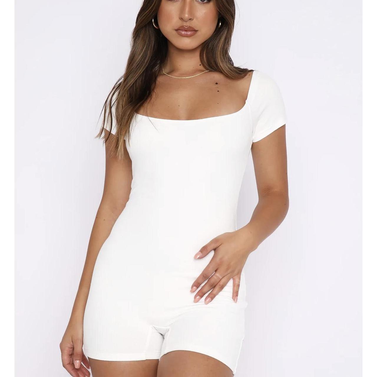 ‘Places to be’ white fox white playsuit Never been... - Depop