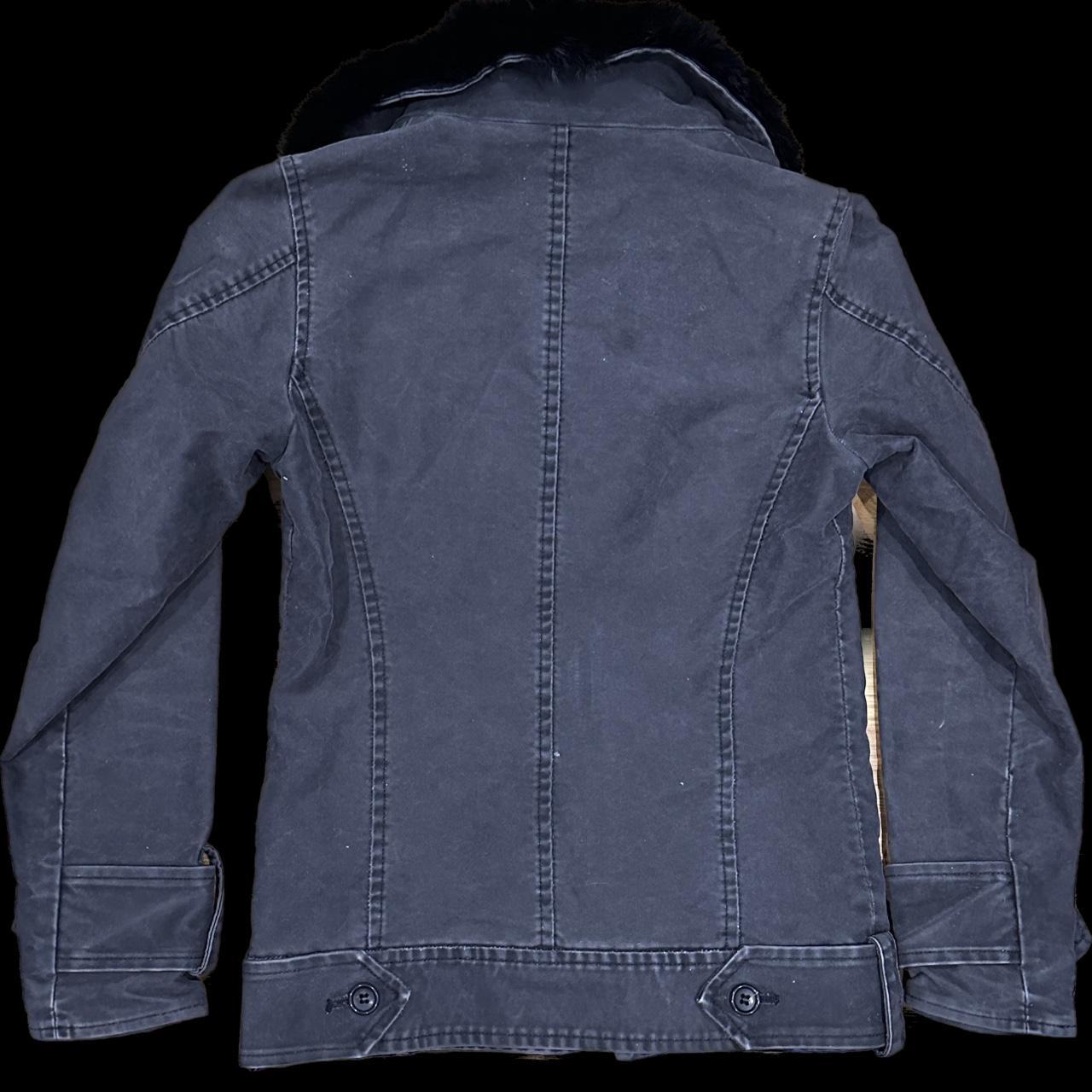 shellac faux fur jacket sick shellac jacket size:... - Depop