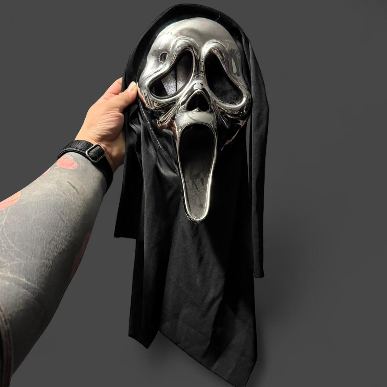 Silver/ Chrome Scream 'Ghostface' halloween costume... | Depop