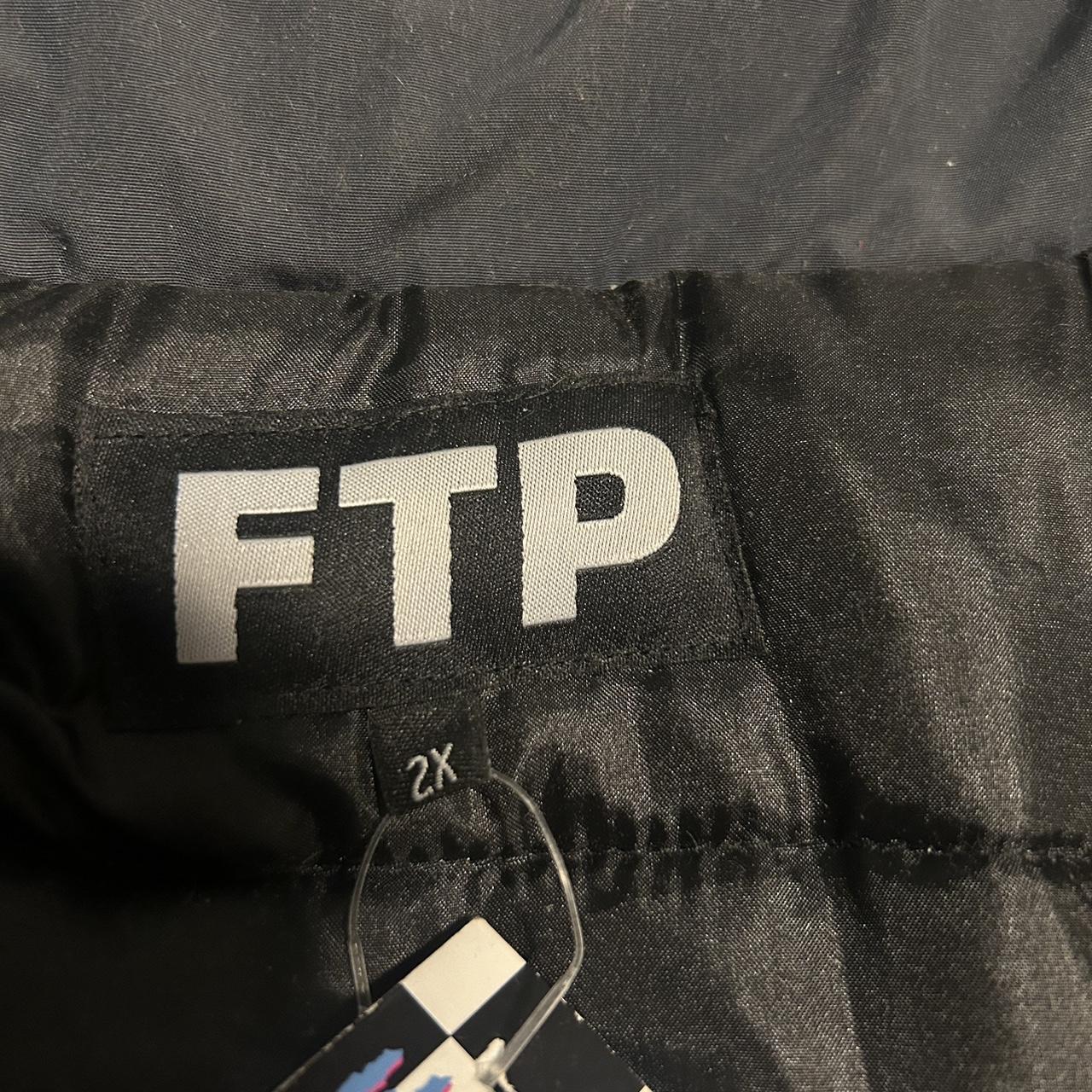 FTP puffer jacket Zippered collar turns into hood... - Depop