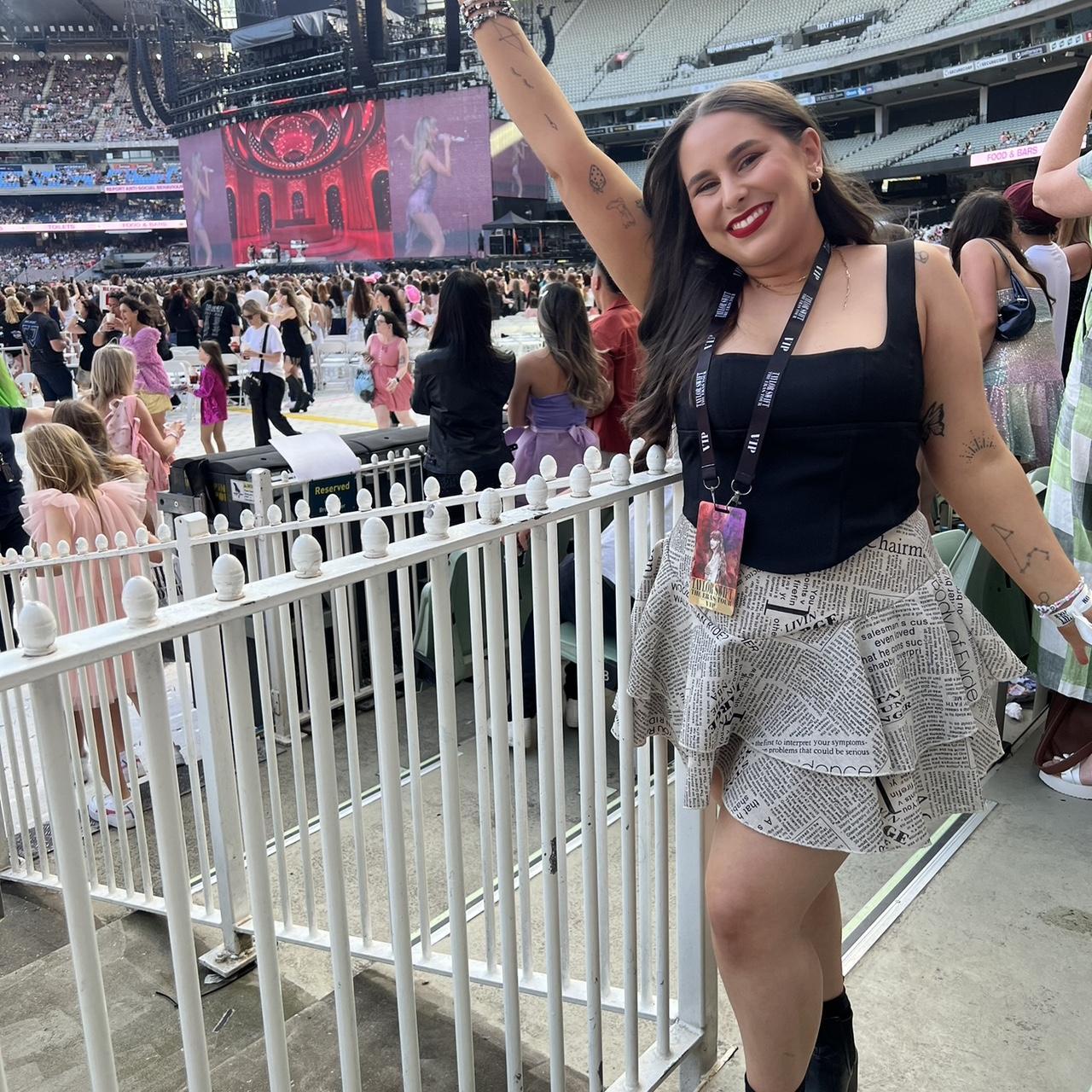 Dibo Body Newspaper Print Reputation Skirt. Only... | Depop