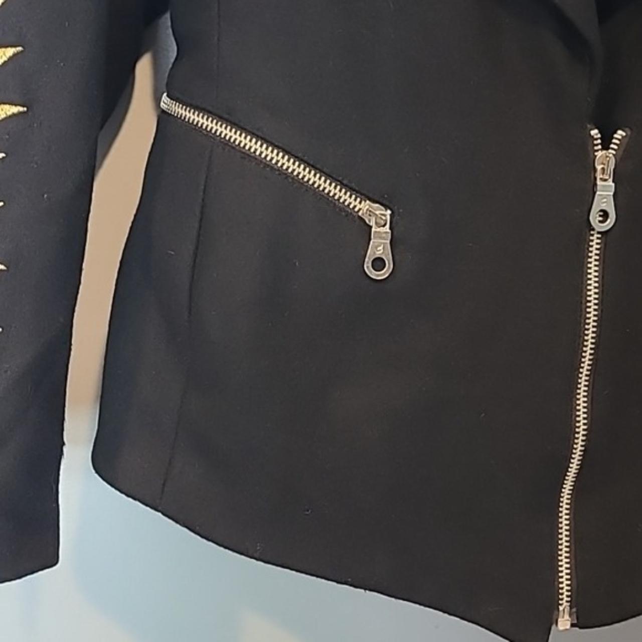 Parasuco | Vintage 90’s Black Gold Wool Embroidered... - Depop