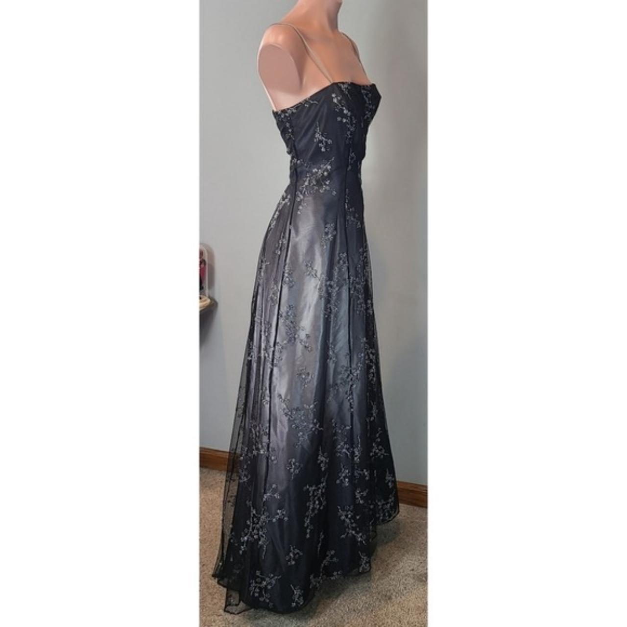 vintage 90s Prom dress black silver Fairy evening... | Depop