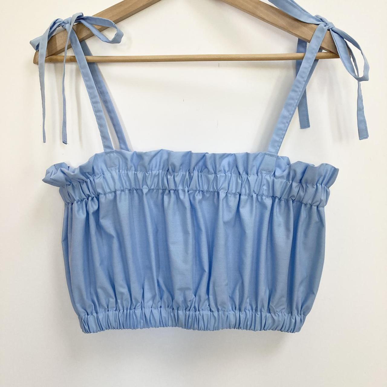 Handmade tops ! Baby blue Dm me for custom... - Depop