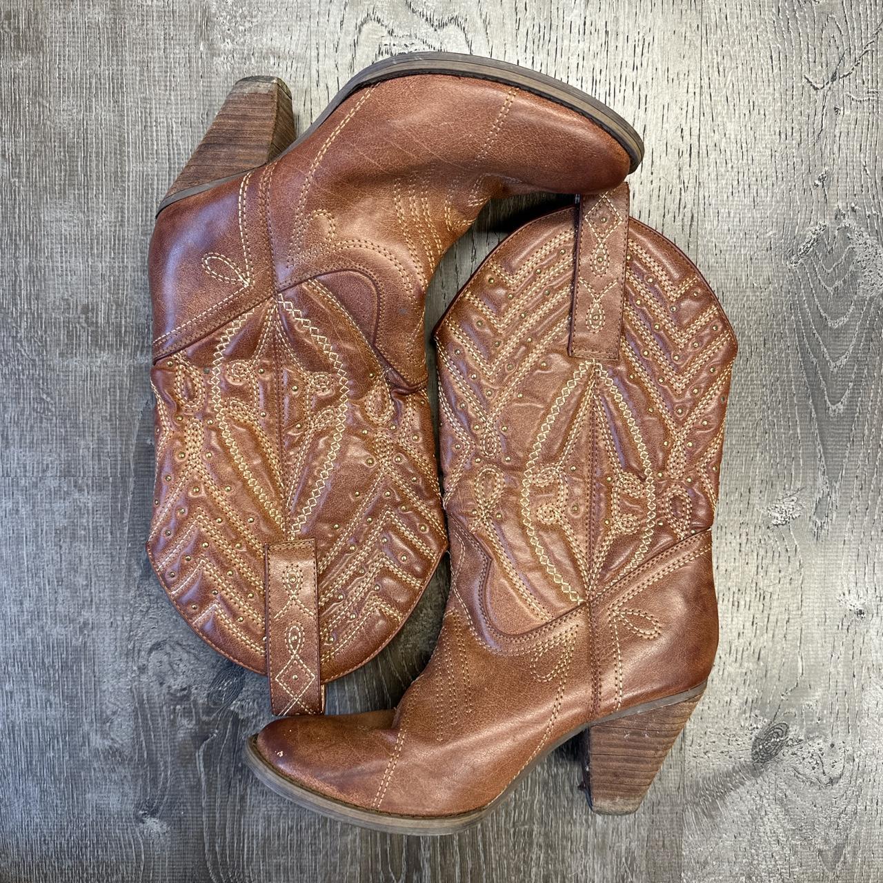 Women’s Very Volatile brown Cowboy boots. Women’s... - Depop