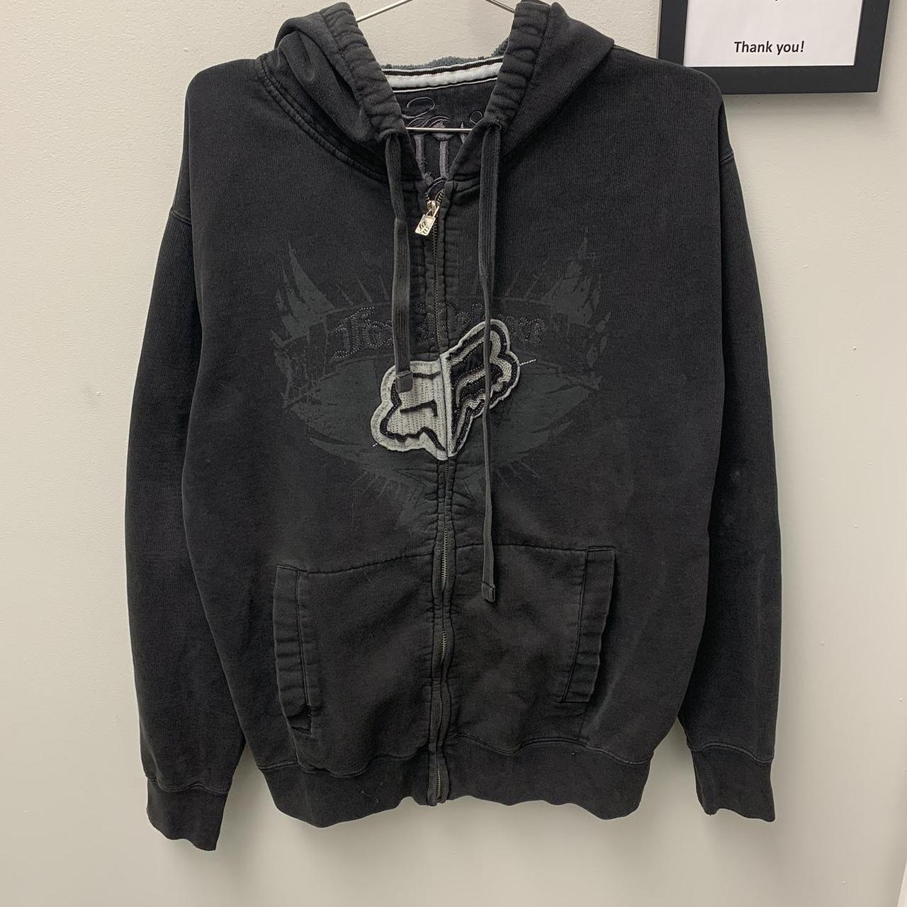 Y2K style Fox Racing Motorbike moto cross full Zip... - Depop