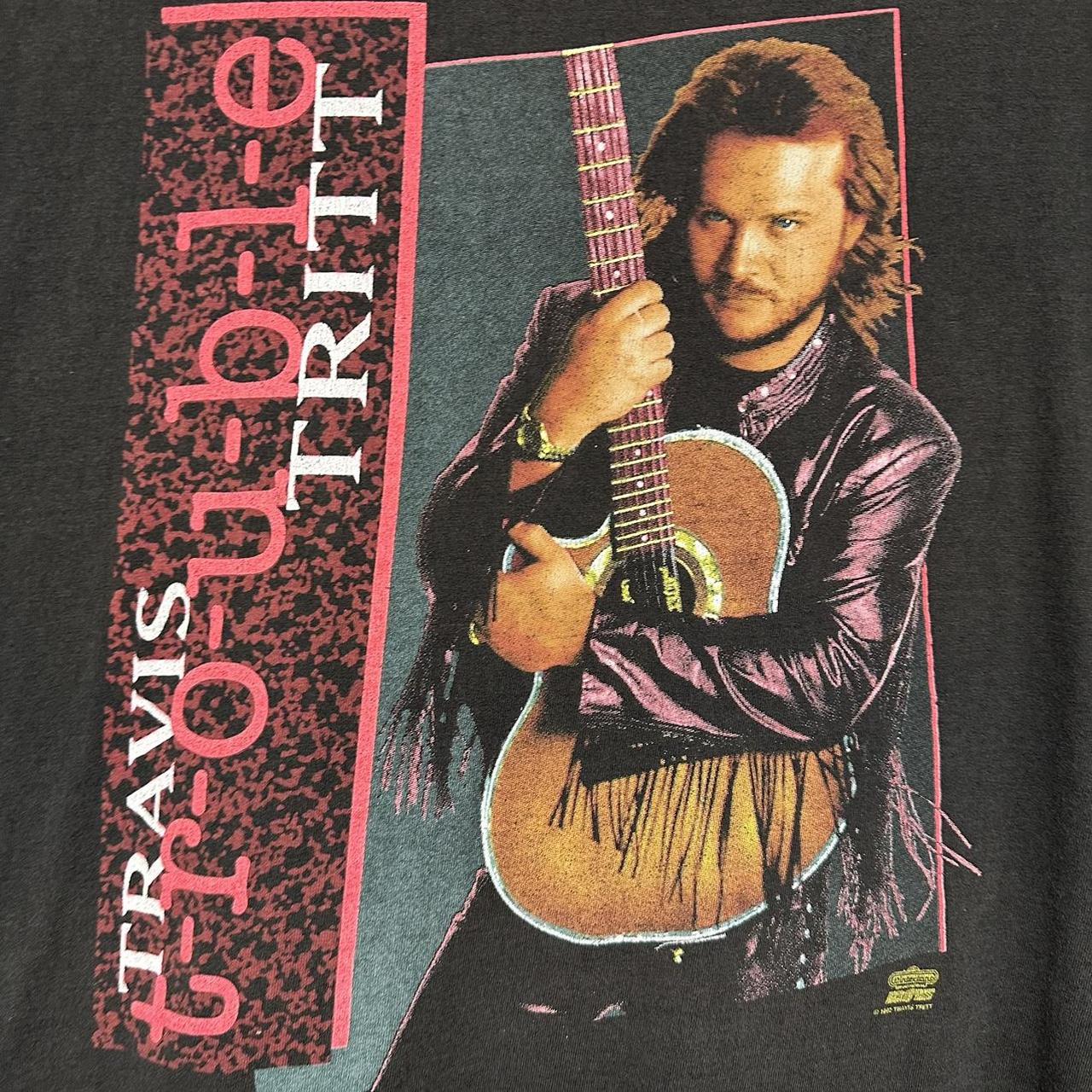 Vintage 90s Travis Tritt Trouble country music cut... | Depop