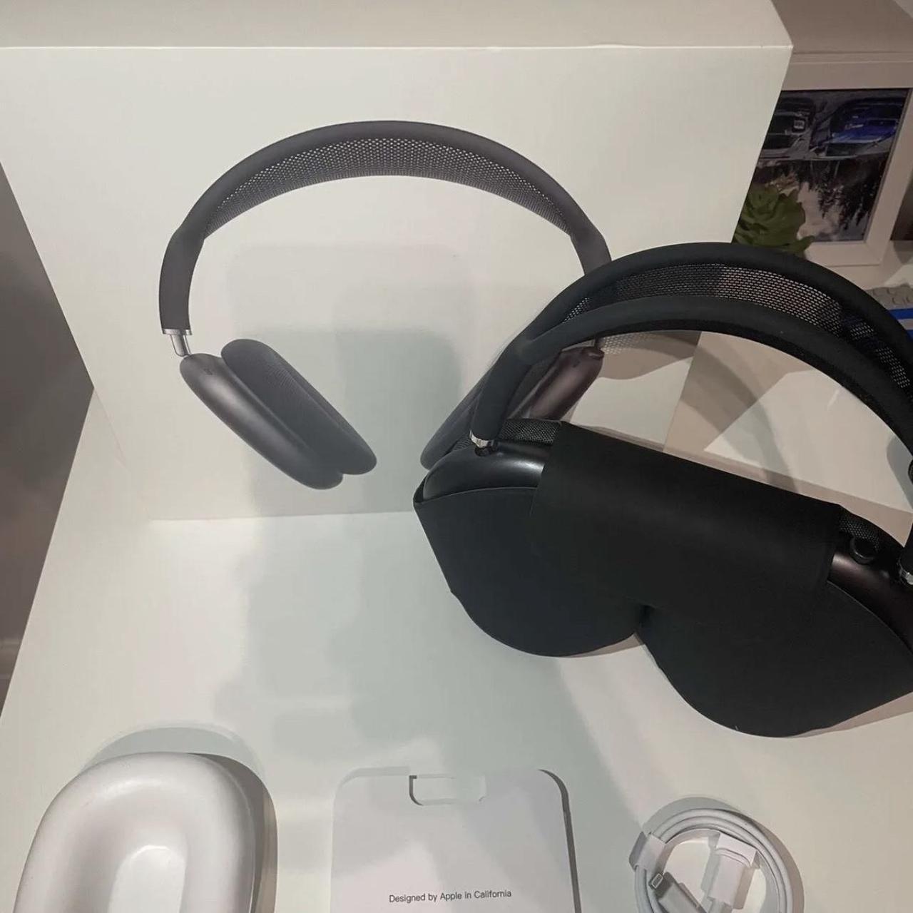 Air pod maxes space grey brand new with proof of... - Depop