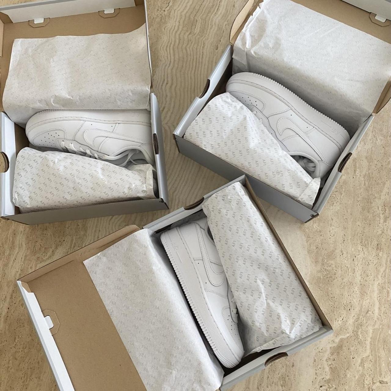 AF1. Nike Air Force 1, Brand new. Plain white AF1.... - Depop