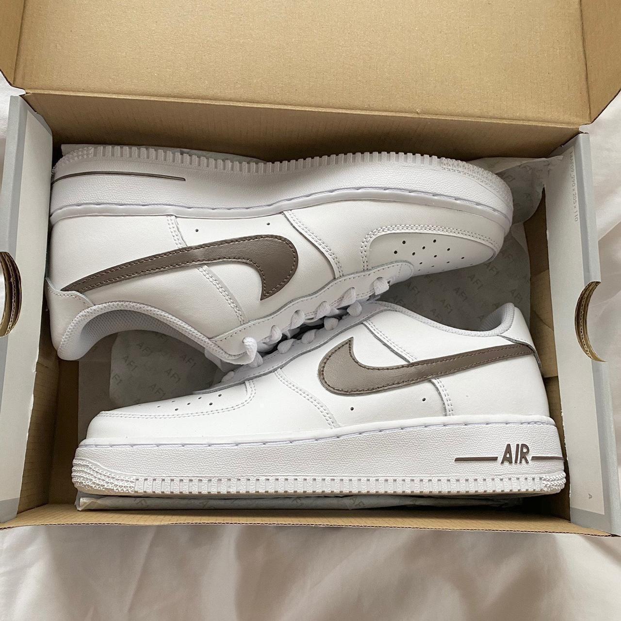 AF1. Nike Air Force 1, hand painted brown tick and... - Depop