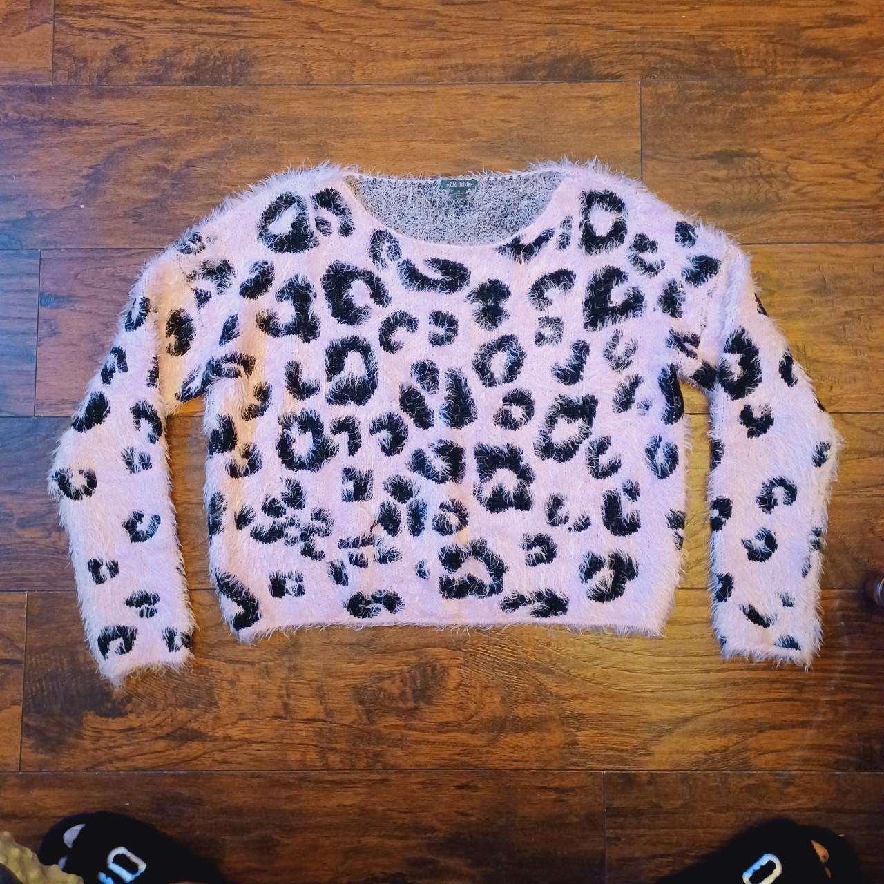 Obsessed! Pink Ice Fuzzy Sweater (NWOT), Women's... - Depop