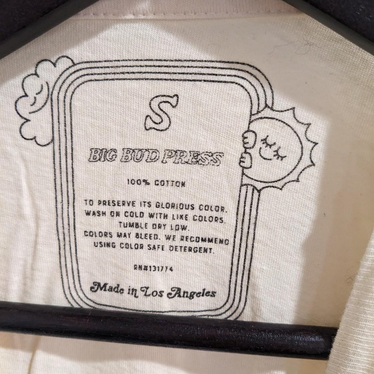 Big Bud Press Men's White and Cream T-shirt | Depop