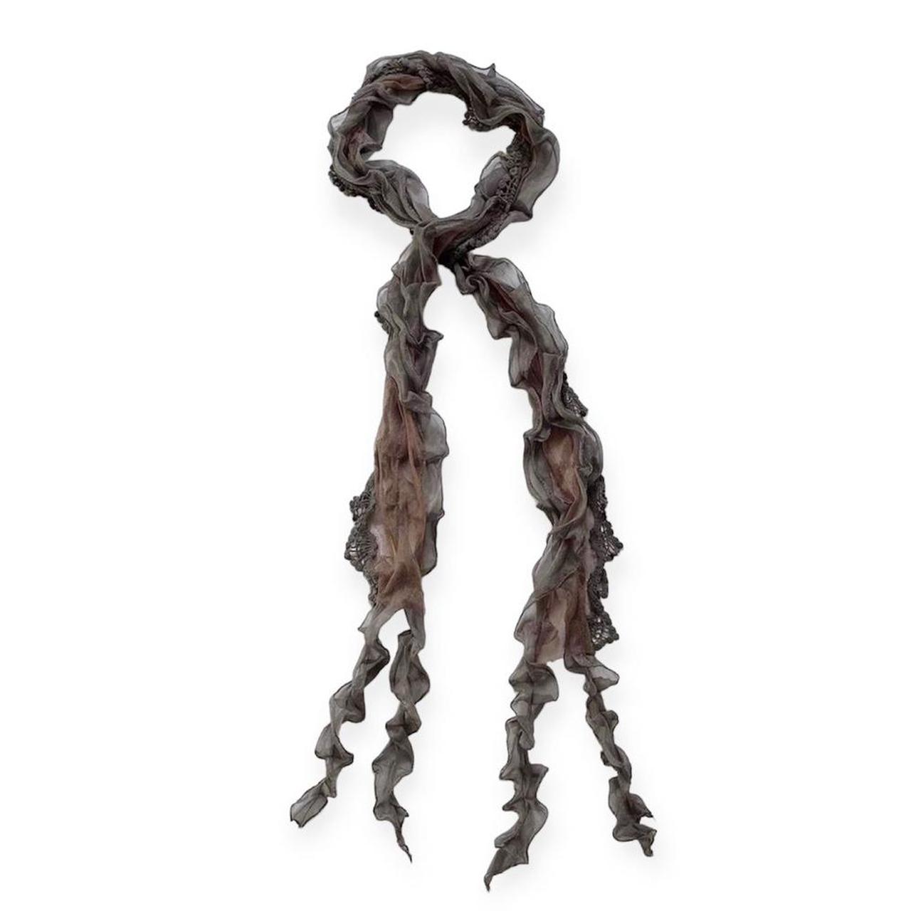 Vintage Y2k skinny grunge emo scarf Early 2000’s... - Depop