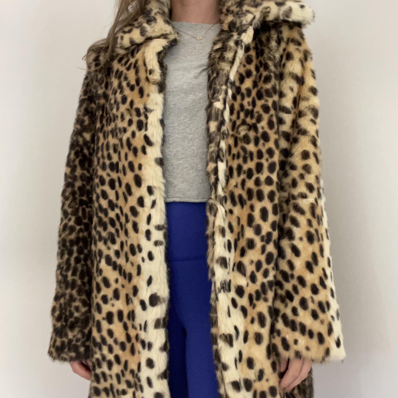 Cheetah coat Extra fab cheetah/leopard coat worn once - Depop