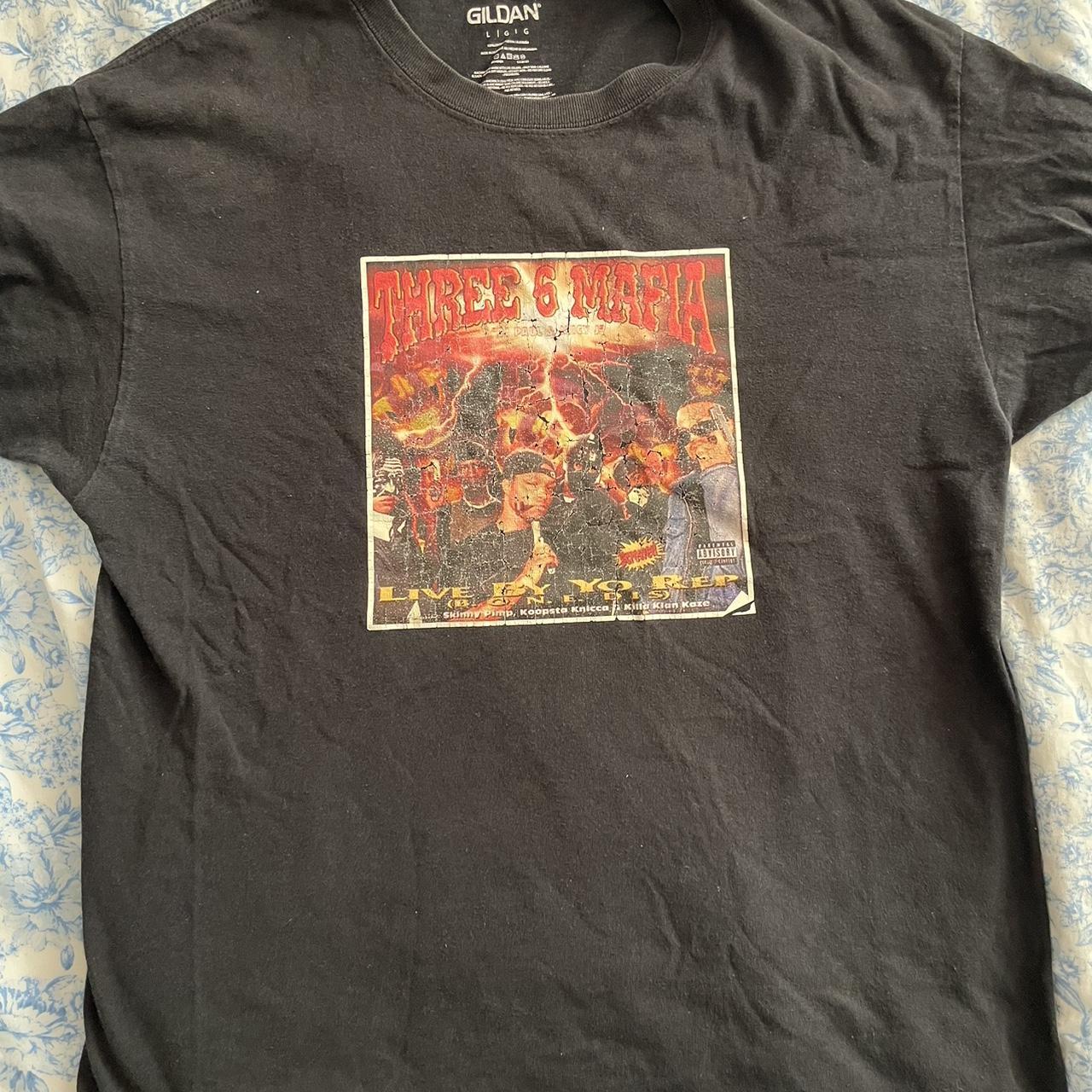 Three 6 Mafia Live By Yo Rep shirt DIY shirt made... - Depop