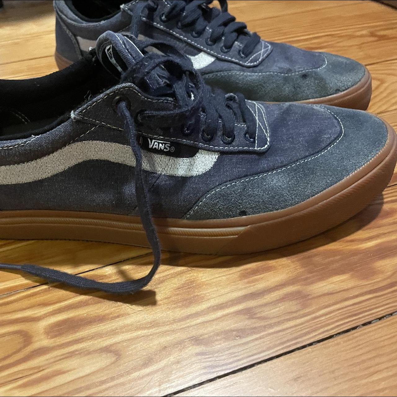 Vans Gilbert Crockett Old Skools navy with gum... - Depop