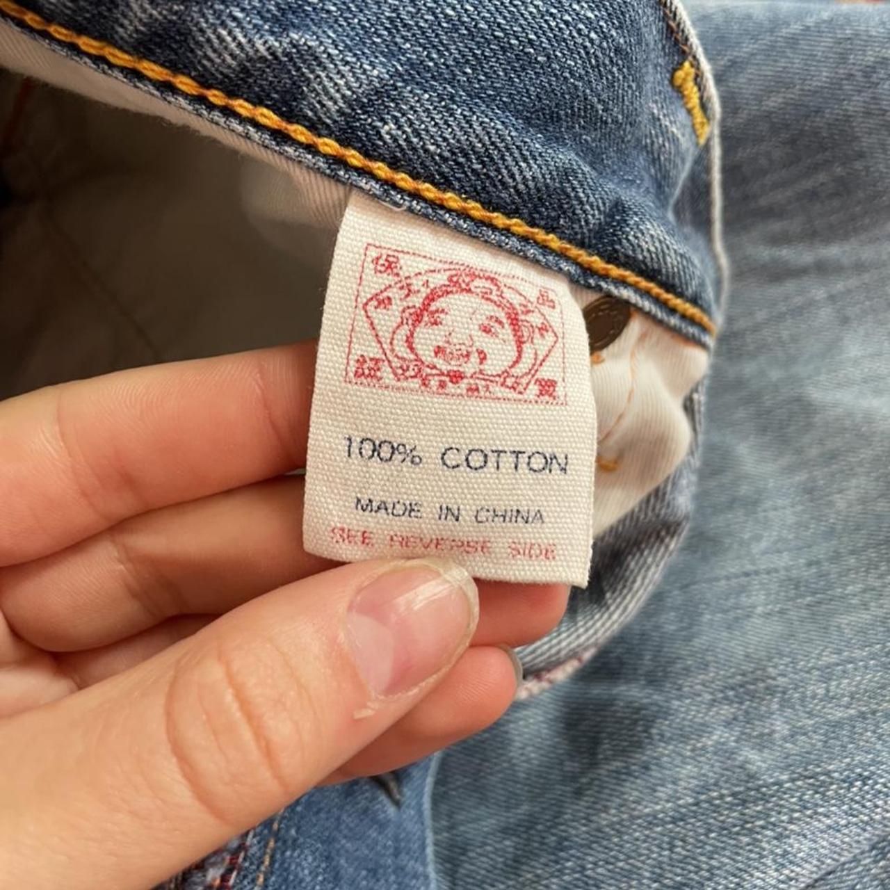 Red label Evisu Jeans size 32😘 fit a little slimmer... - Depop