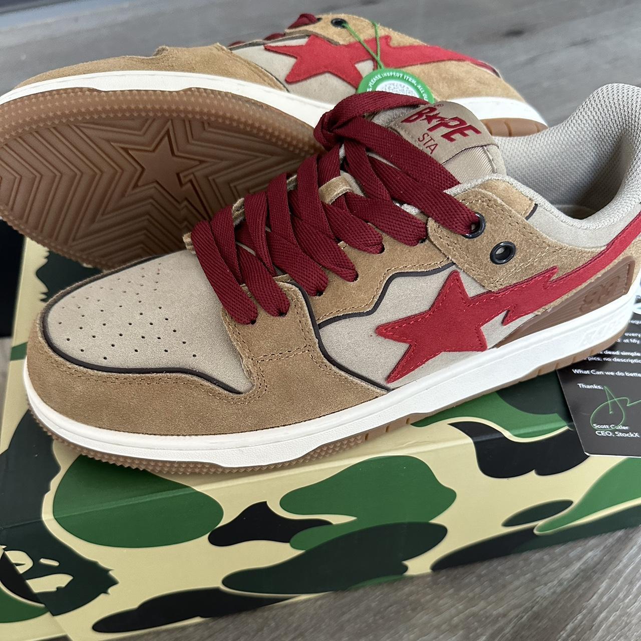 Bapesta sk8 sta wheat red Rare shoe only one on... - Depop