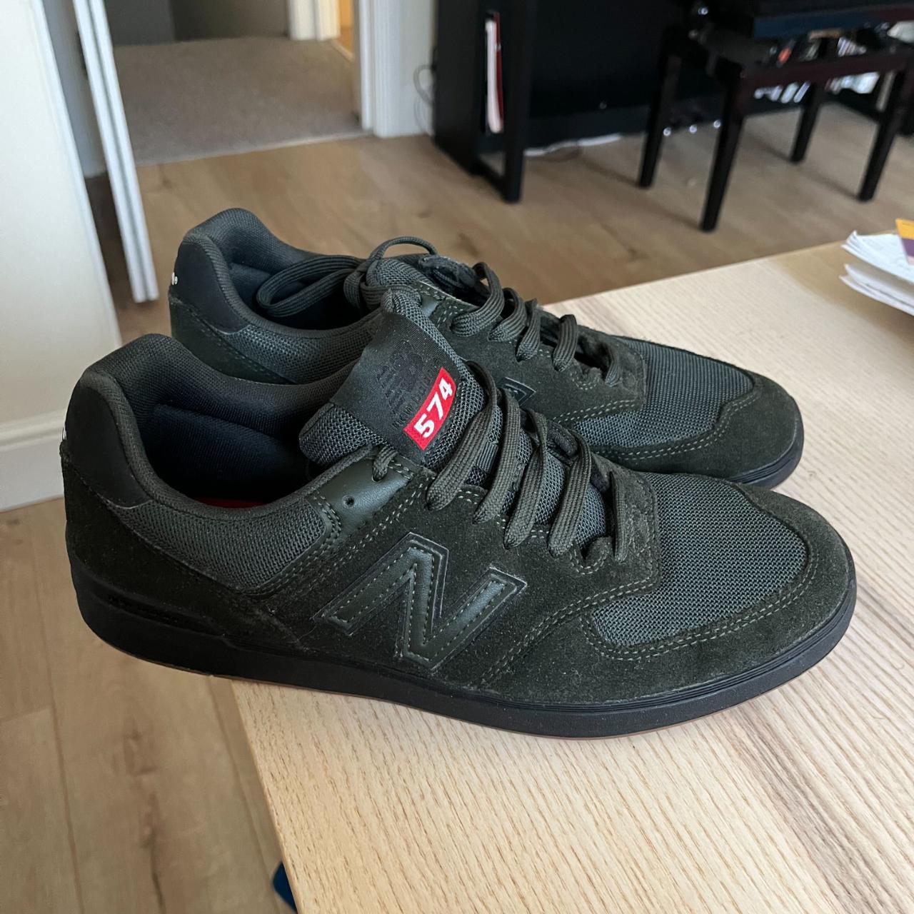 New Balance Dark Green Trainers - Depop
