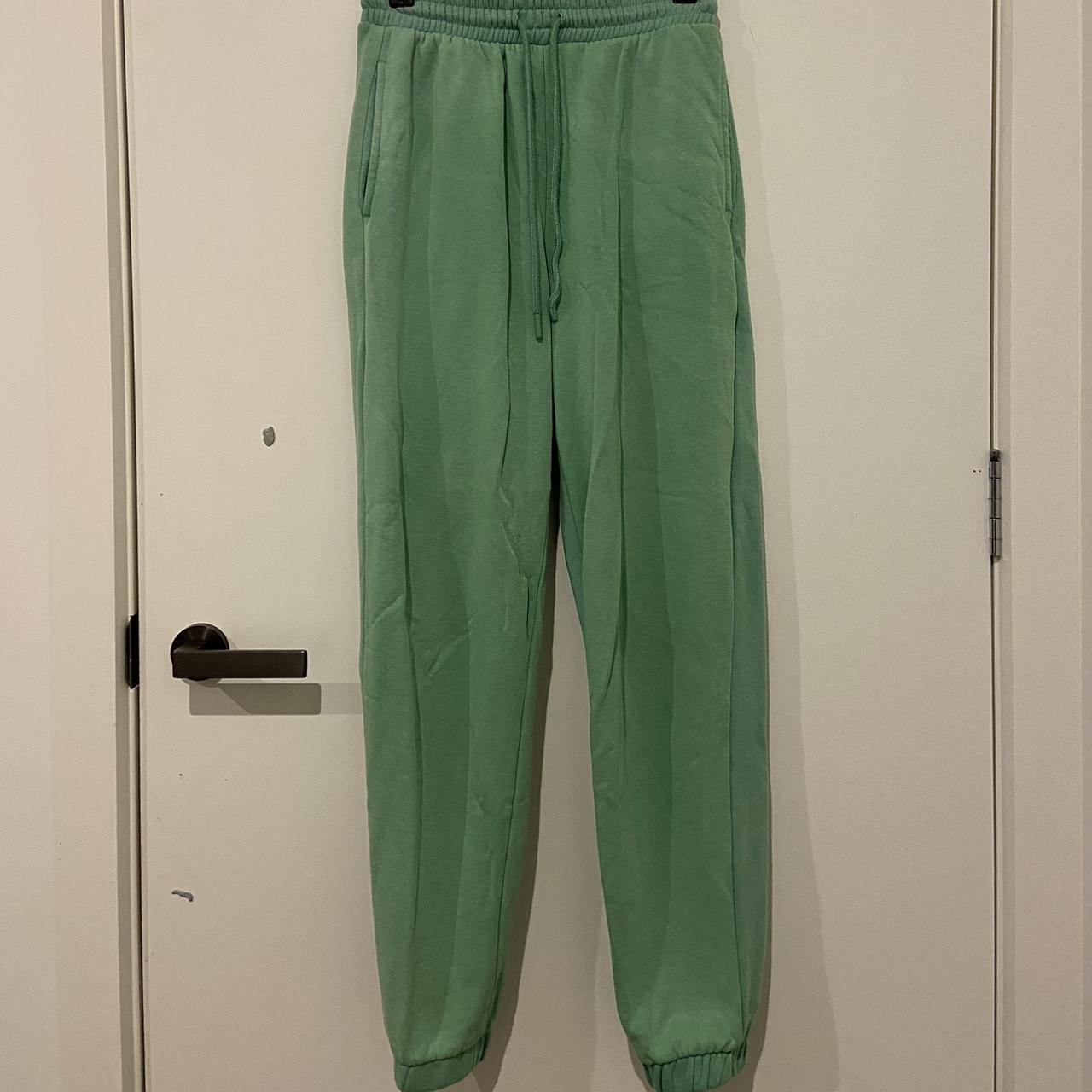 Green Trackies - worn quite a bit but still good... - Depop
