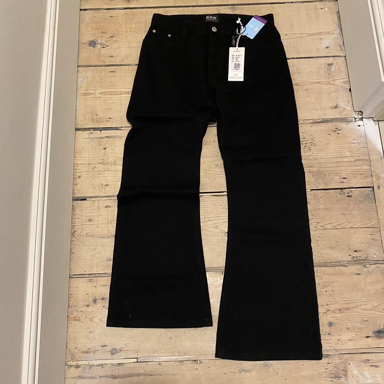 Blaexit black flared jeans Japanese brand Baggy... | Depop
