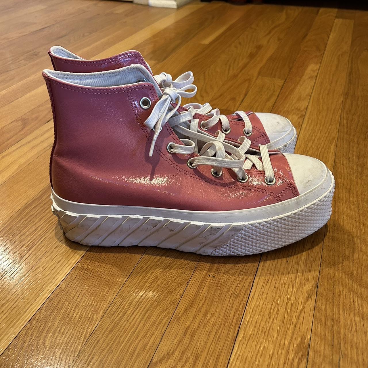 Women’s All Star Platform Leather Converse - Depop