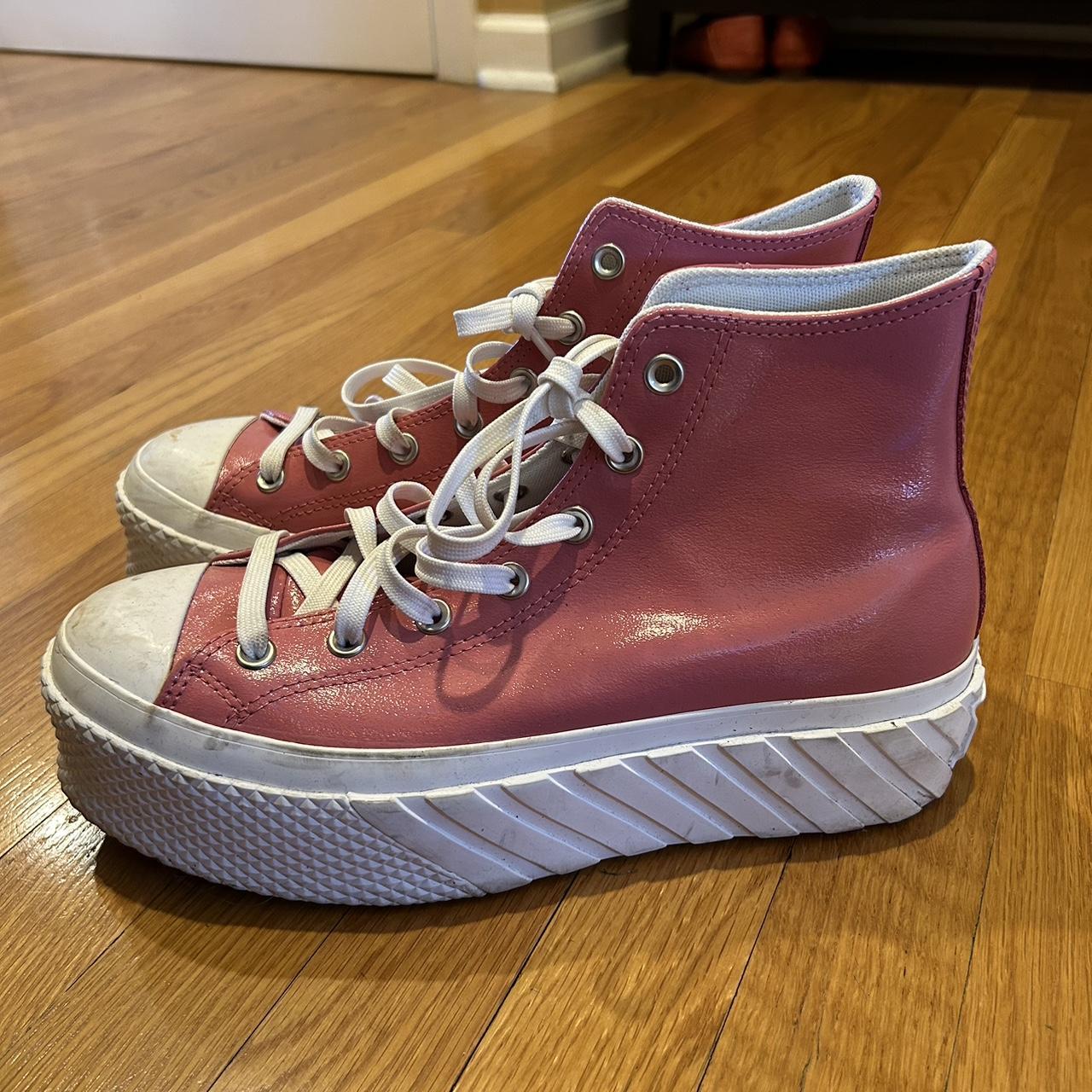 Women’s All Star Platform Leather Converse - Depop