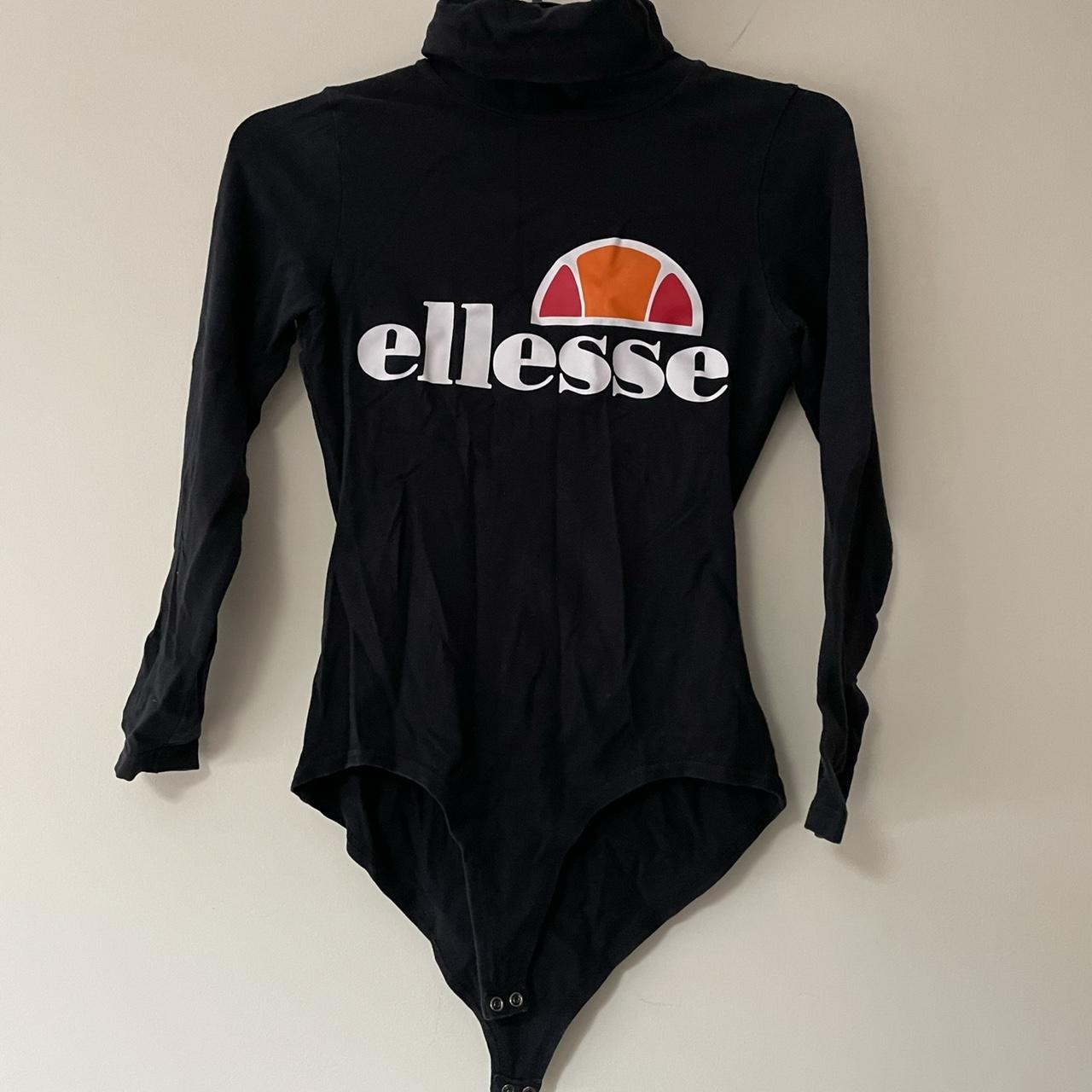 Ellesse black bodysuit in size 8. Does up with... - Depop