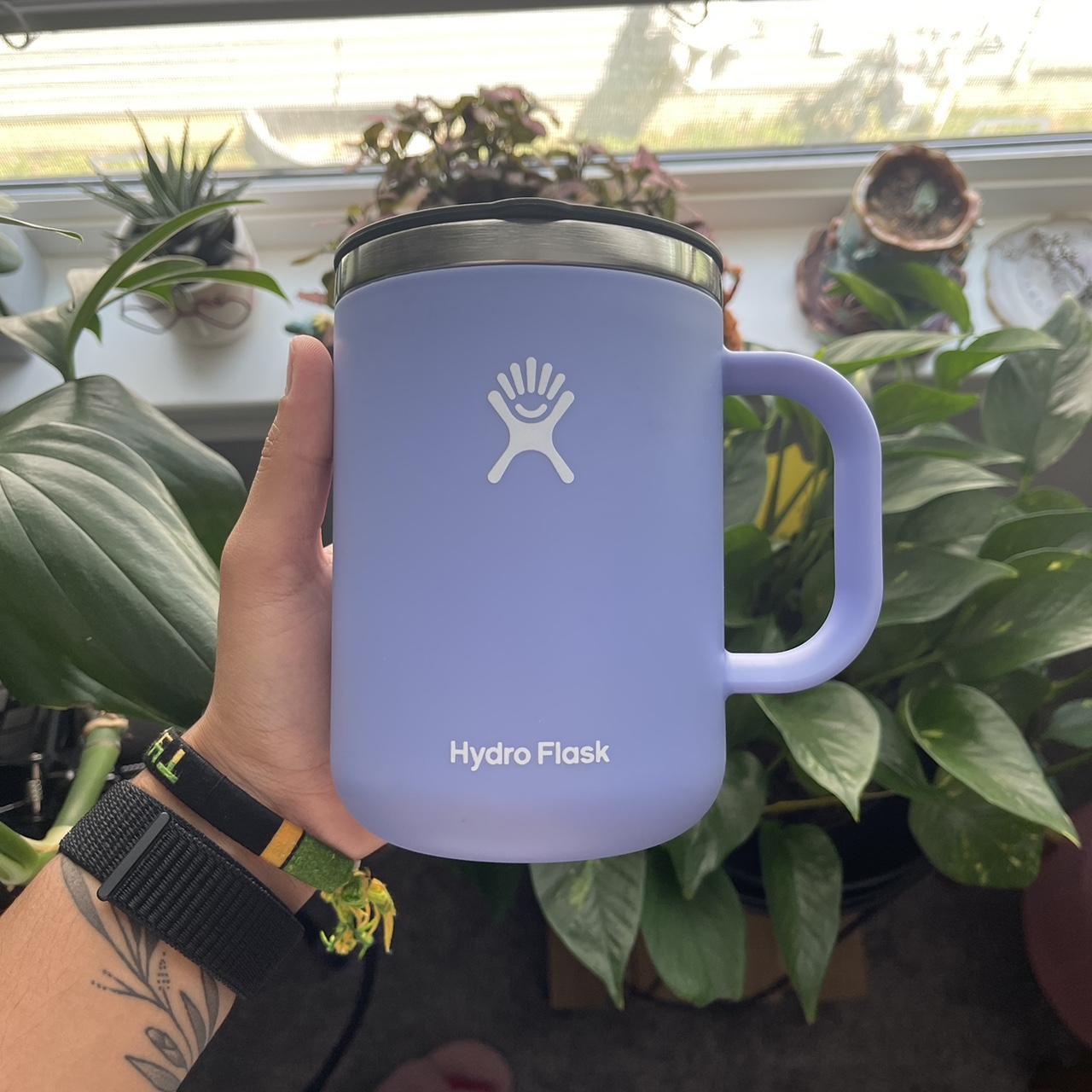 Purple 24 oz Hydroflask mug. Never used. Has minor... - Depop