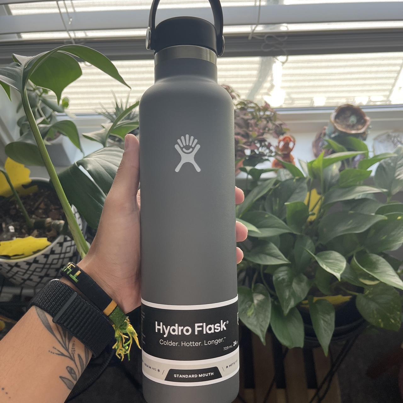 Brand new grey 24 oz Hydroflask bottle. Never used.... - Depop