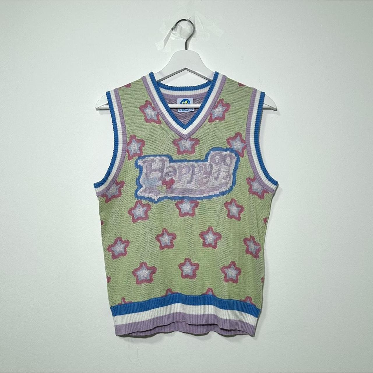 HAPPY99 Pixel Knit Sweater Vest, Size S never worn... - Depop