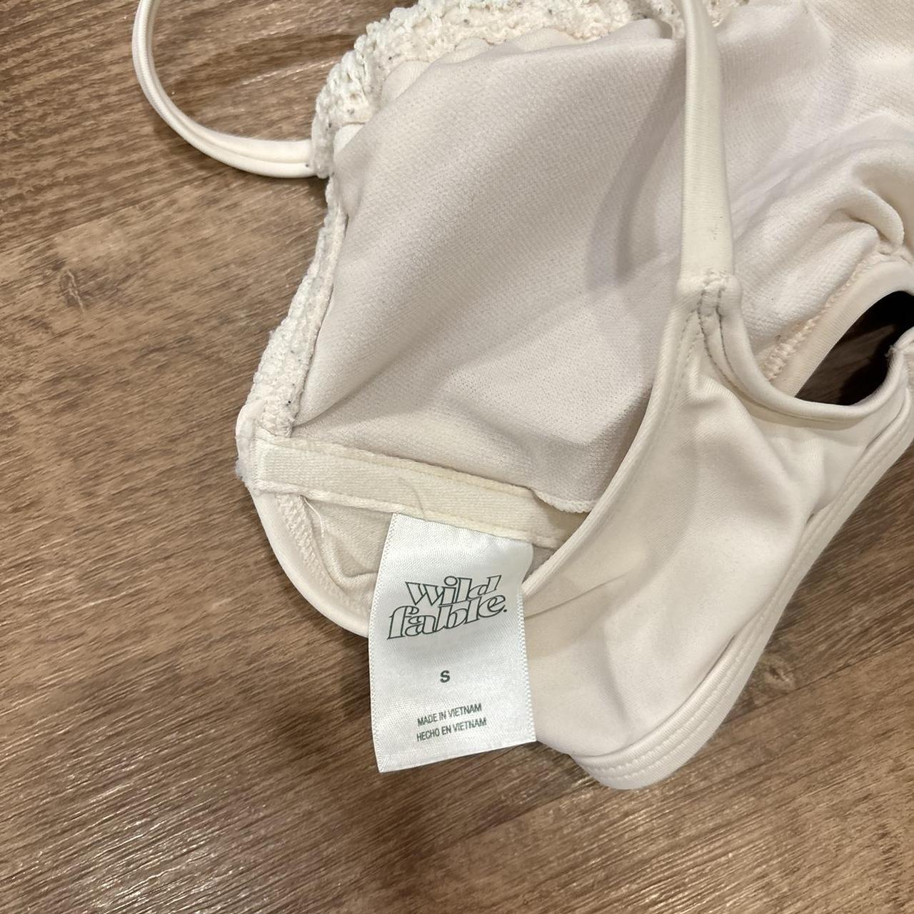 Target Wild Fable crochet cream bikini set. Bikini... - Depop