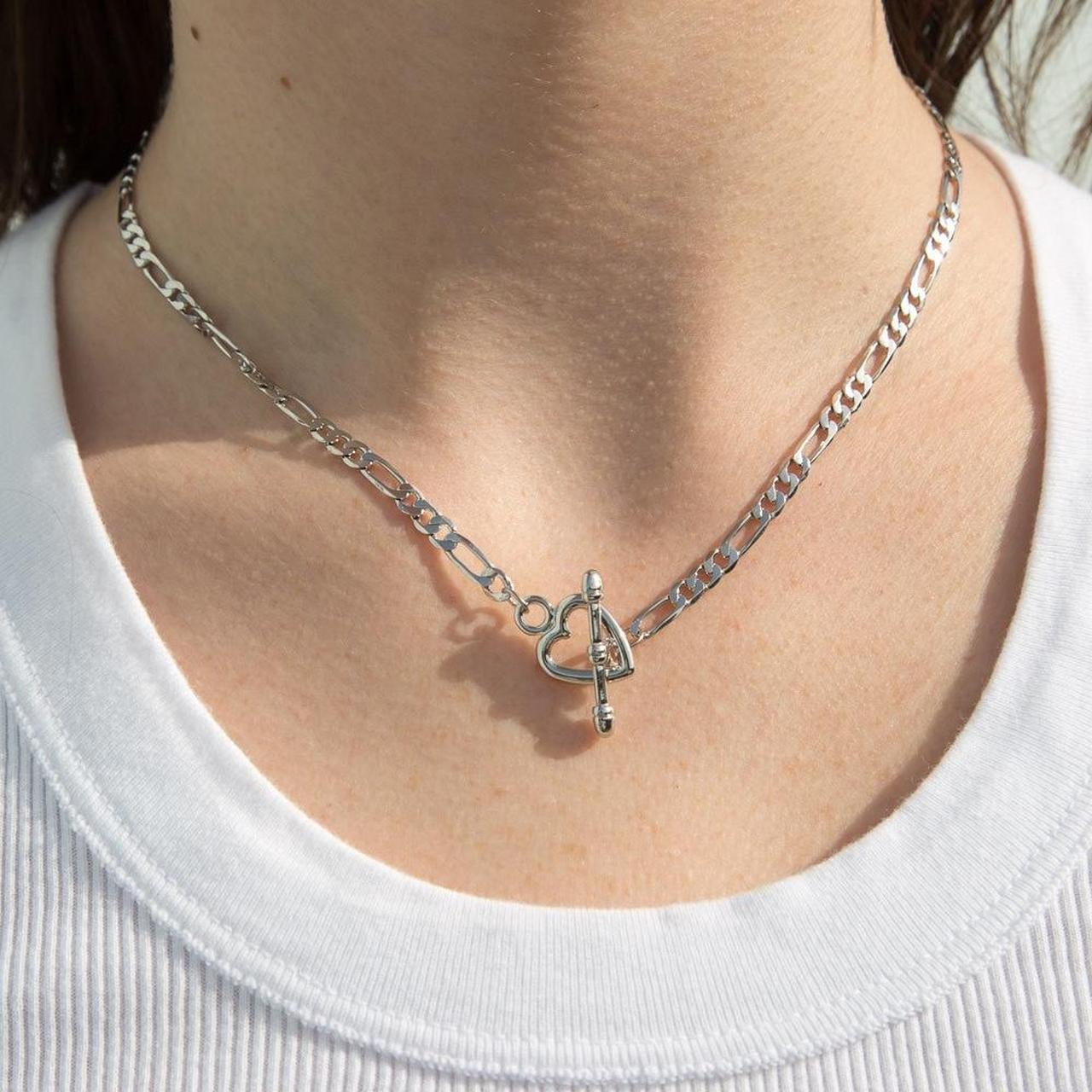 Brandy Melville set of 3 silver chain necklaces. So... - Depop