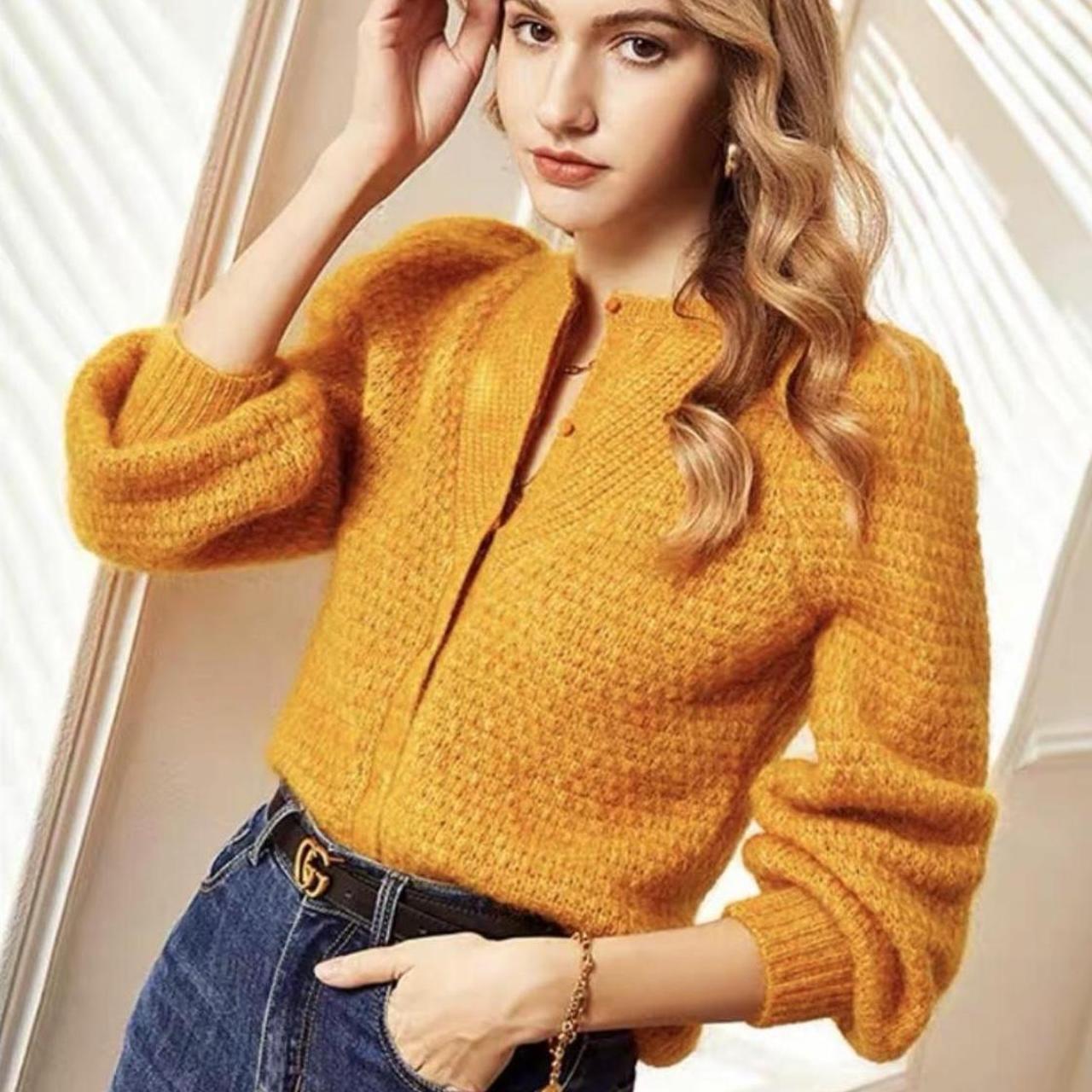 Sezane SOLENA Honey Cardigan Sweater Jumper... - Depop