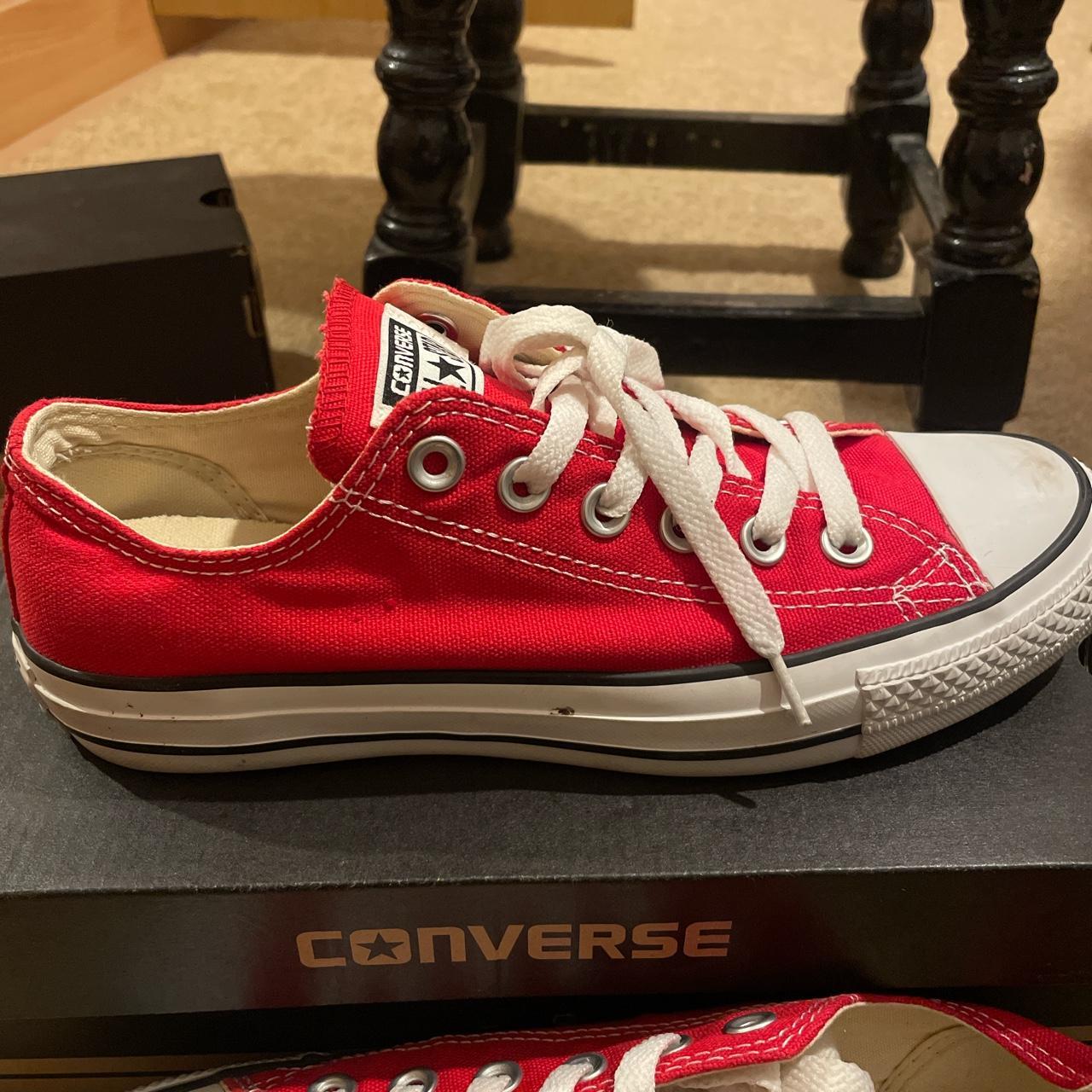 Brand new all star converse trainers Red all star... - Depop