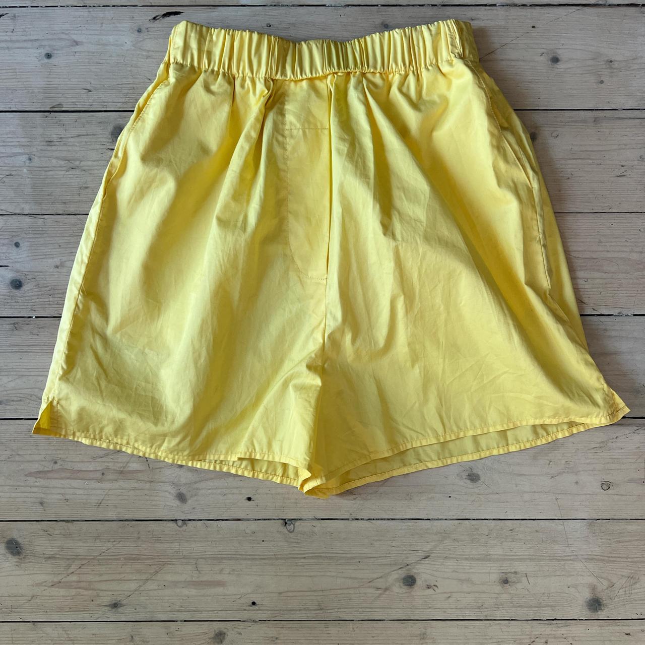 BLANCA Yellow long boxer type shorts SIZE XS/S... - Depop