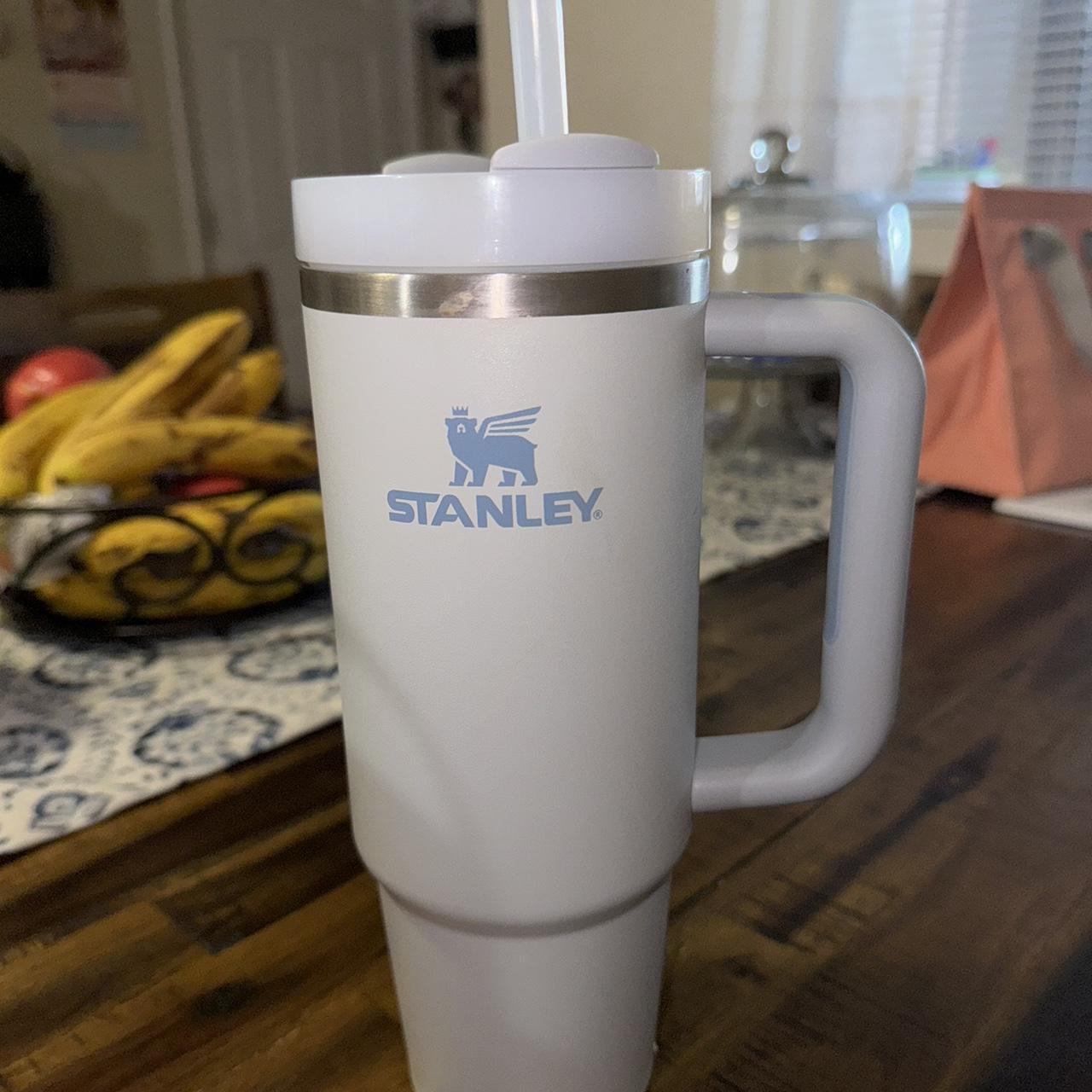 light blue 30oz stanley. normal use. will thoroughly... - Depop