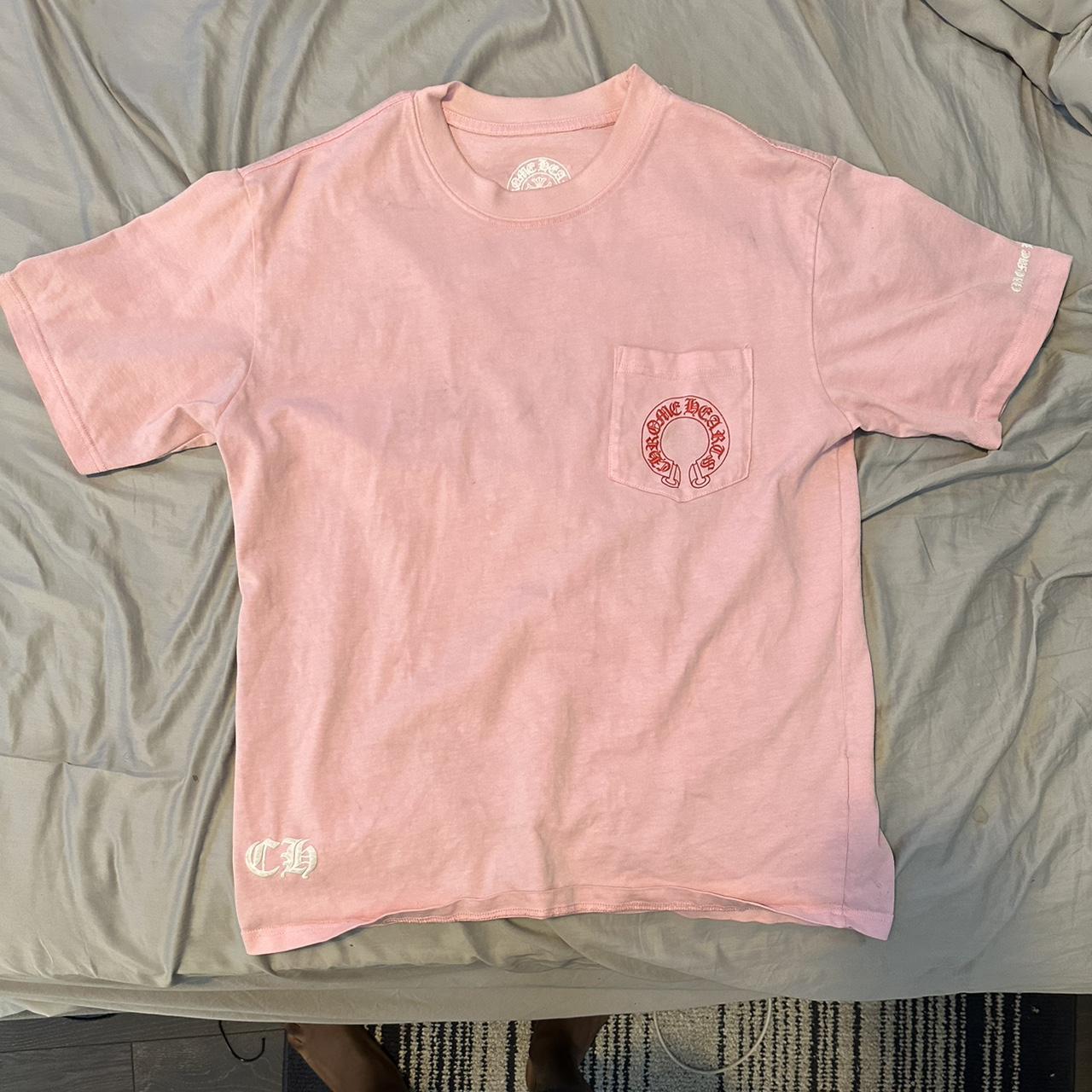 Chrome Hearts T Shirt Pink/White #streetwear... - Depop