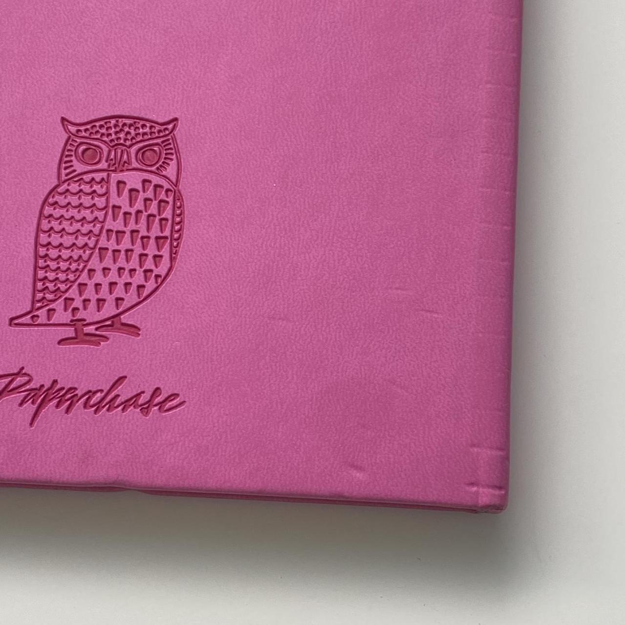 Paperchase A5 Pink Owl Notebook/Journal Yellow... - Depop