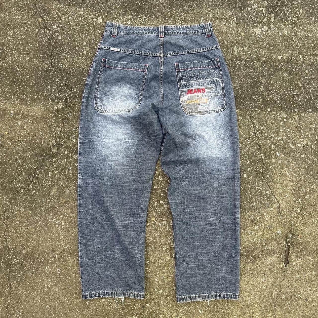 vintage paco jeans jnco style baggy pants size... - Depop