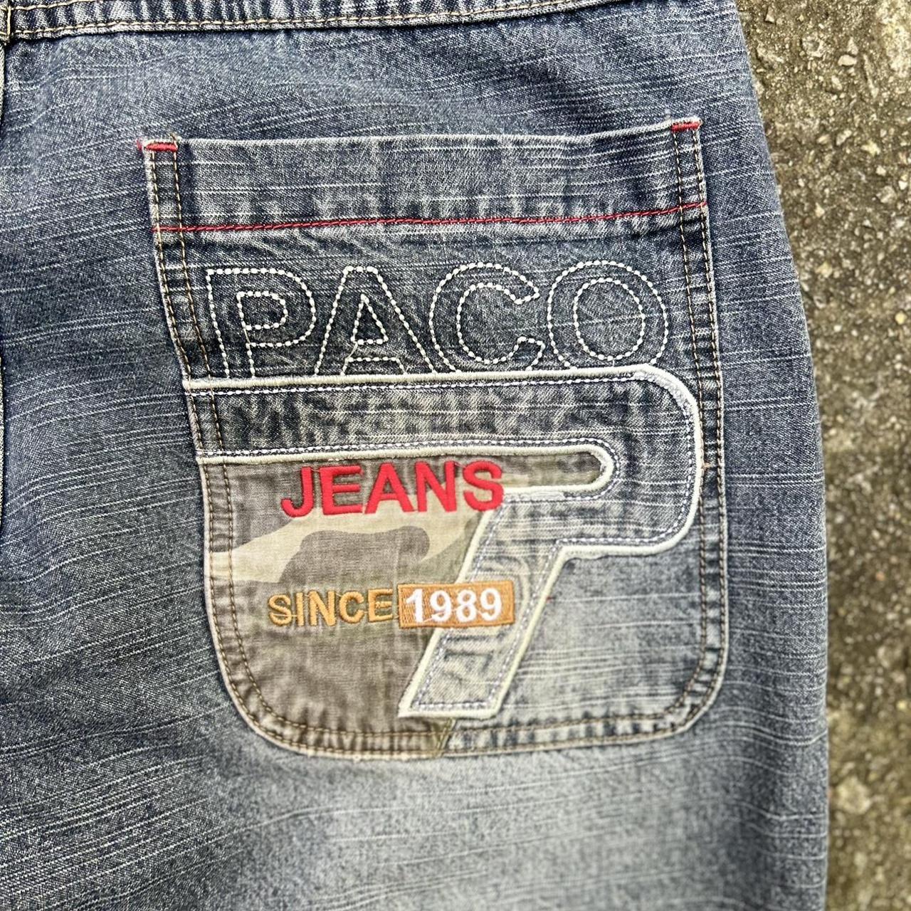 vintage paco jeans jnco style baggy pants size... - Depop